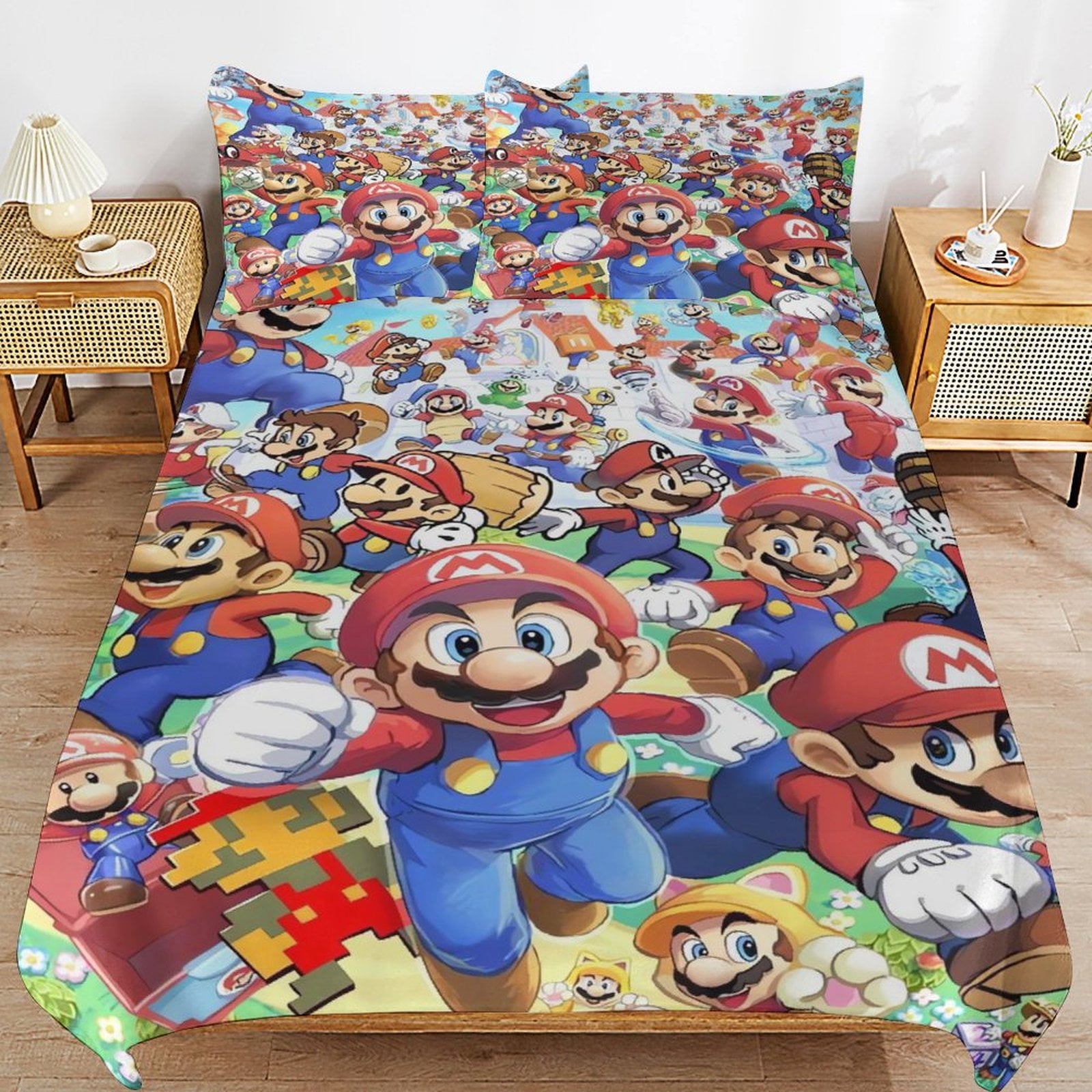 Super Mario Bed Duvet Cover Microfiber Bedding Sets 3D Printed ...