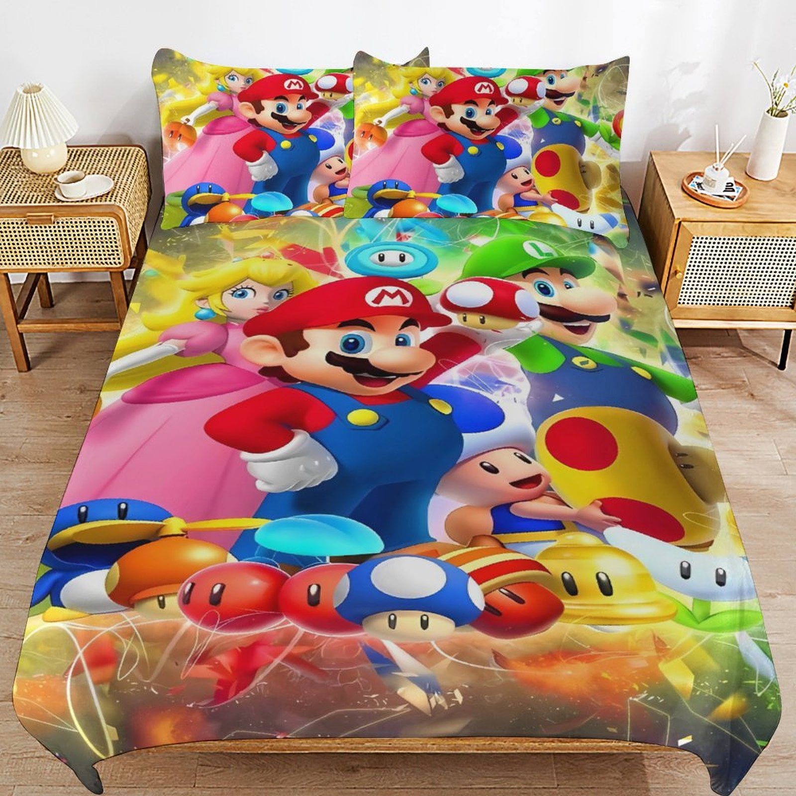 Super Mario Bed Duvet Cover Microfiber Bedding Sets 3D Printed ...