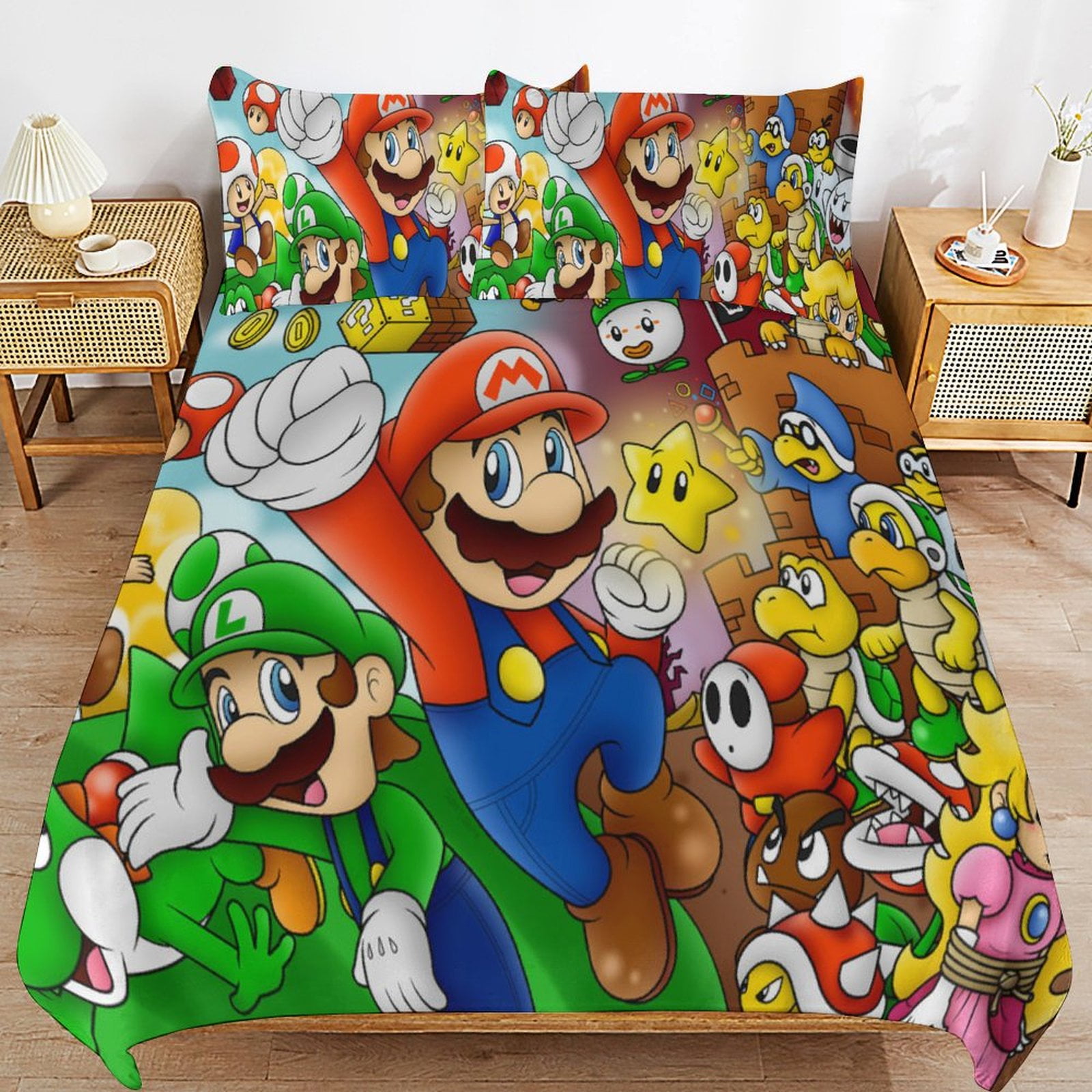 Super Mario Bed Duvet Cover Microfiber Bedding Sets 3D Printed ...