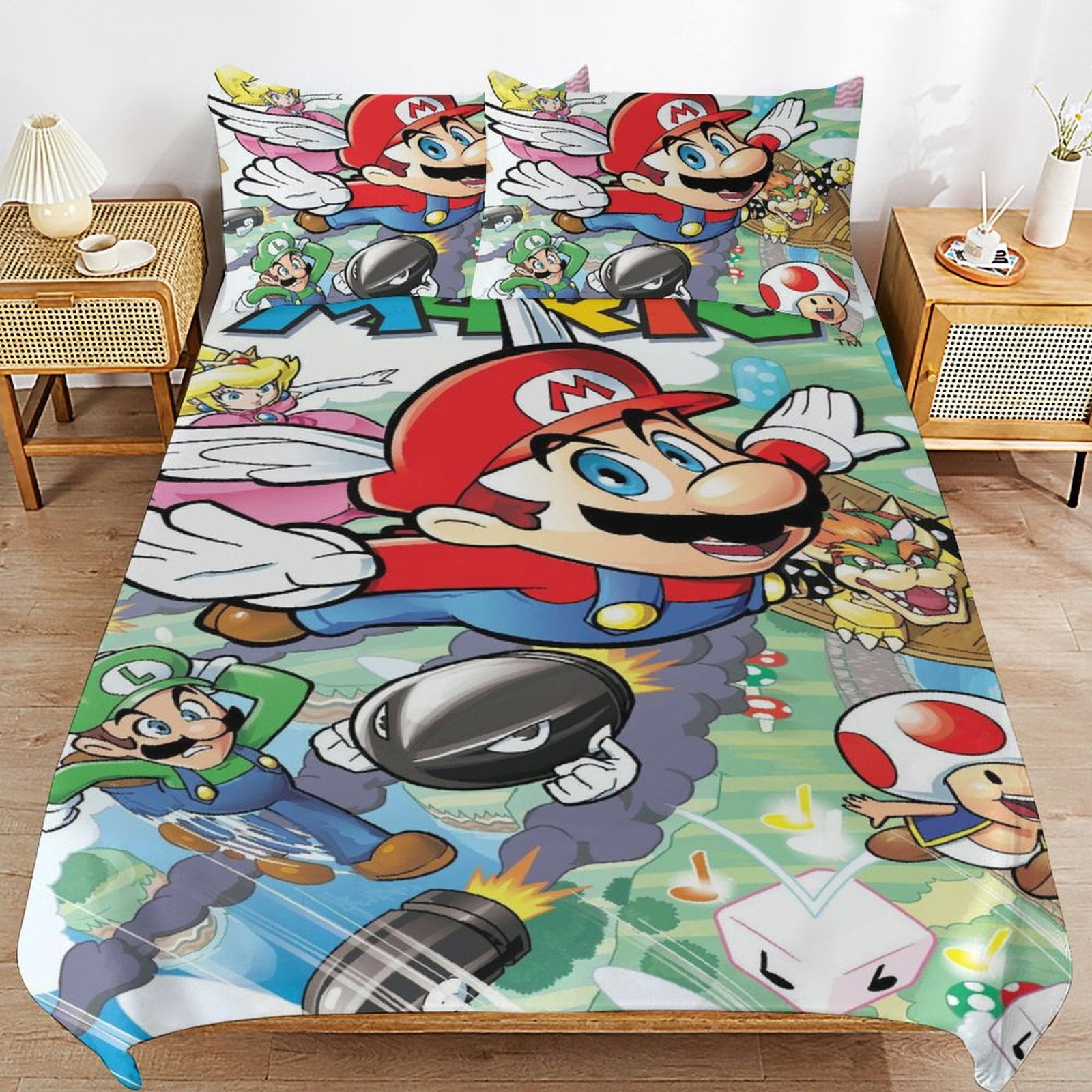 Super Mario Bed Duvet Cover Microfiber Bedding Sets 3D Printed ...
