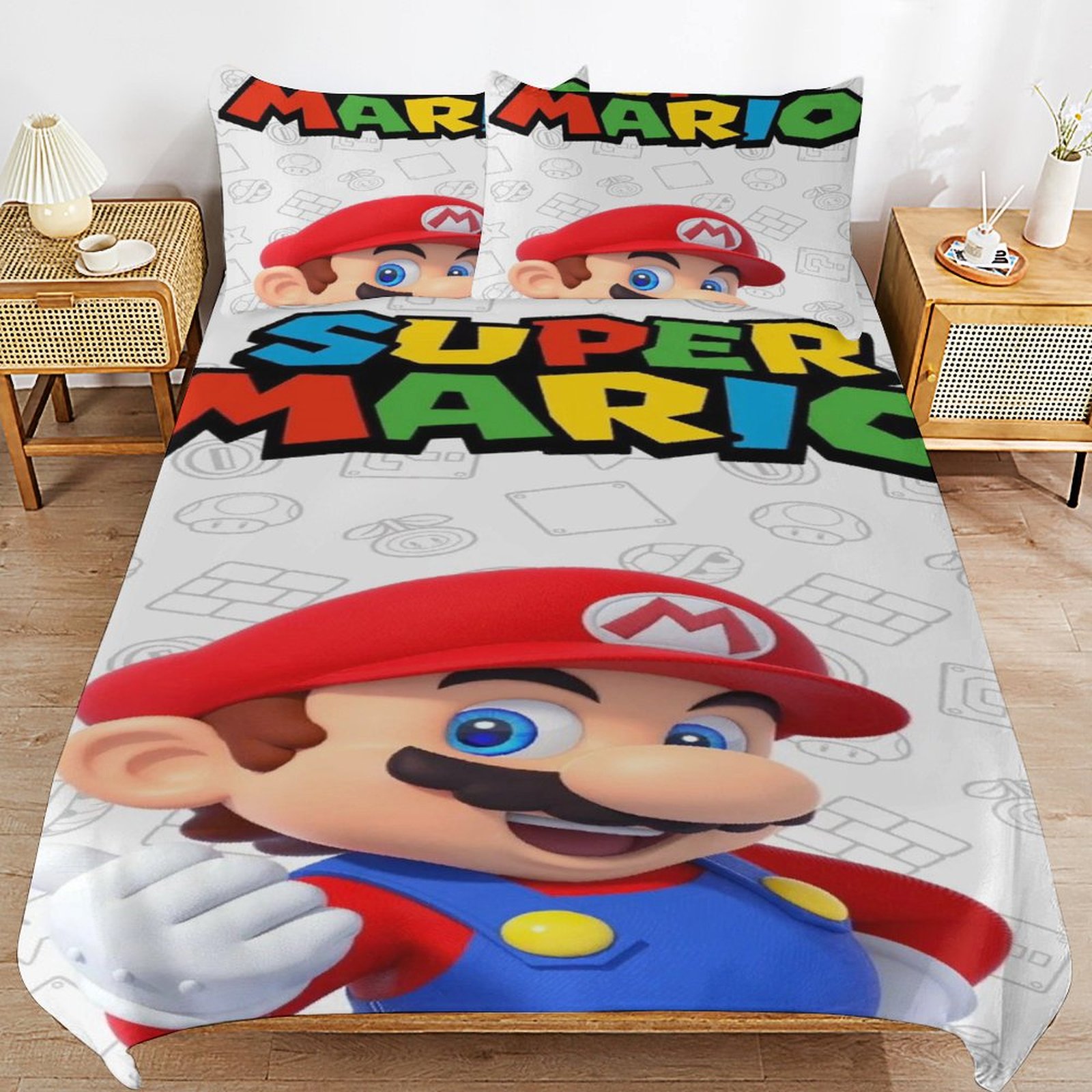 Super Mario Bed Duvet Cover Microfiber Bedding Sets 3D Printed ...