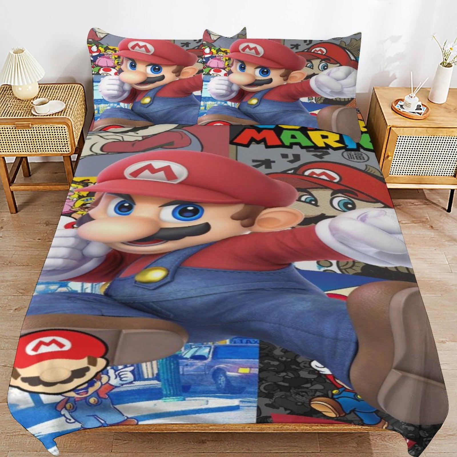 Super Mario Bed Duvet Cover Microfiber Bedding Sets 3D Printed ...