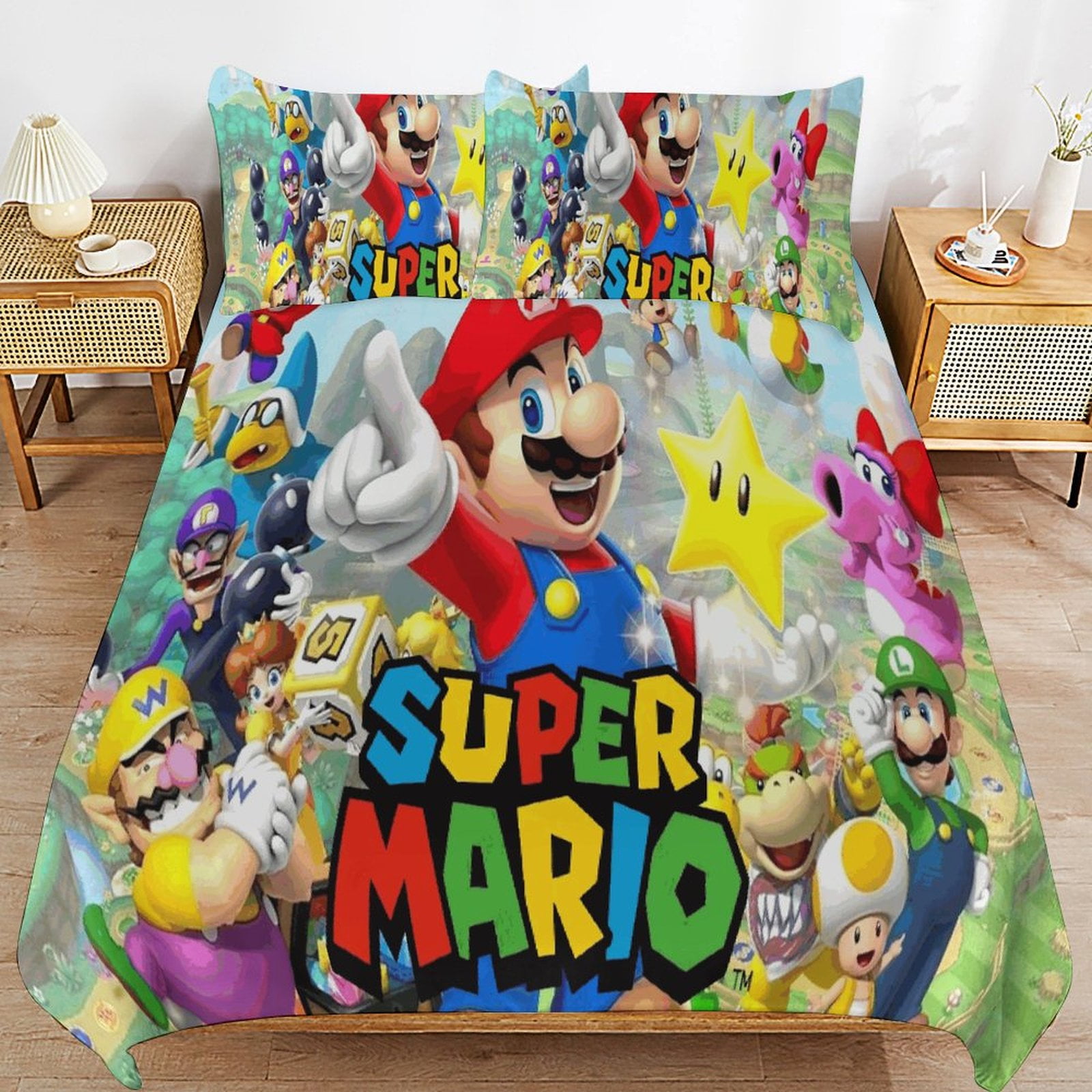 Super Mario Bed Duvet Cover Microfiber Bedding Sets 3D Printed ...