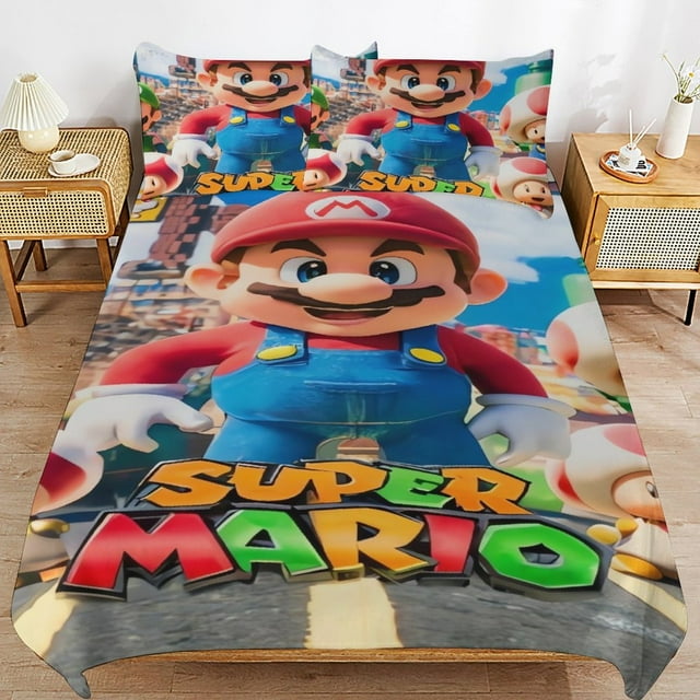 Super Mario Bed Duvet Cover Microfiber Bedding Sets 3D Printed ...