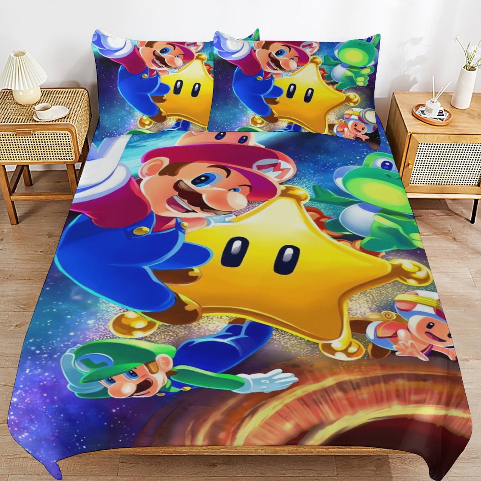 Super Mario Bed Duvet Cover Microfiber Bedding Sets 3D Printed ...