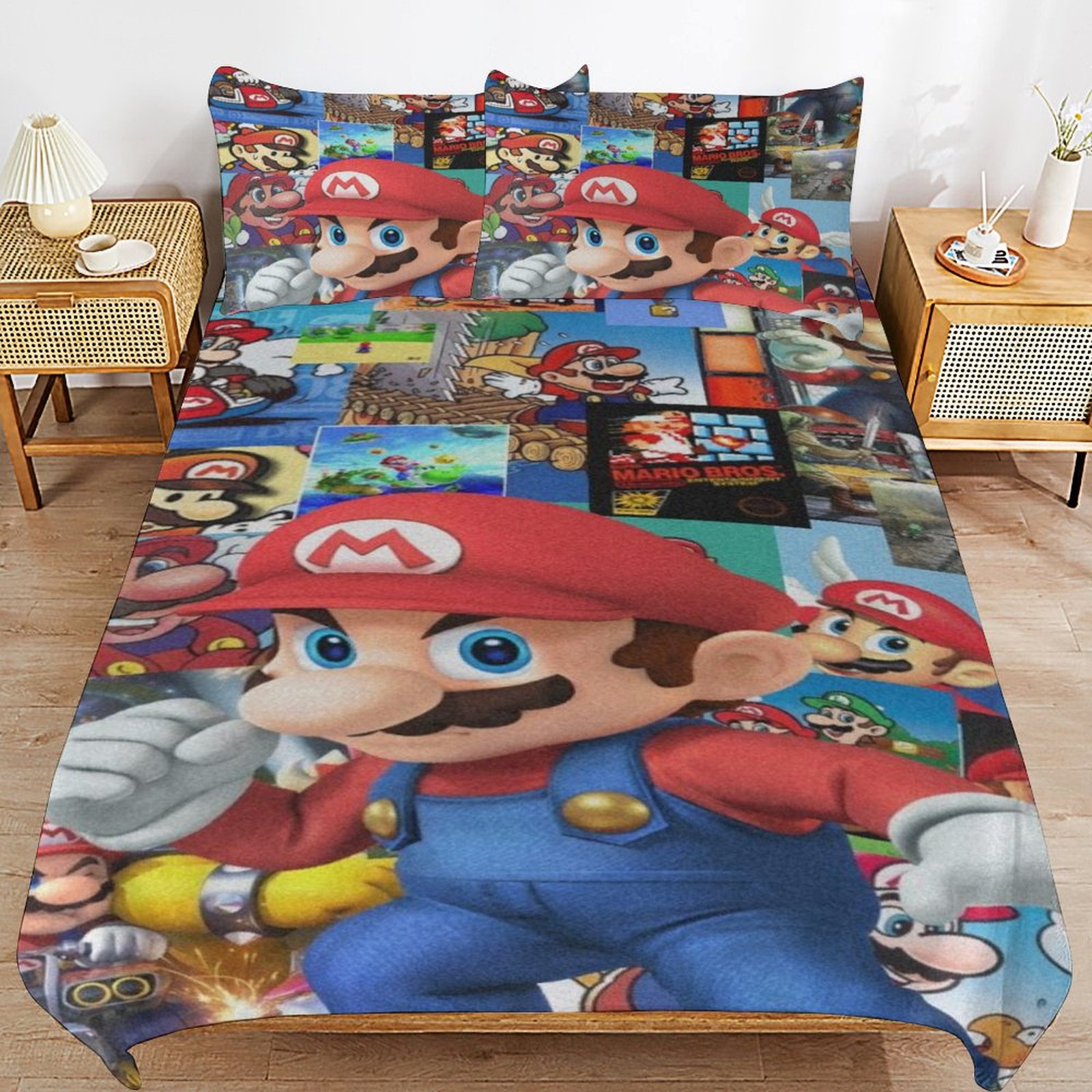 Super Mario Bed Duvet Cover Microfiber Bedding Sets 3D Printed ...