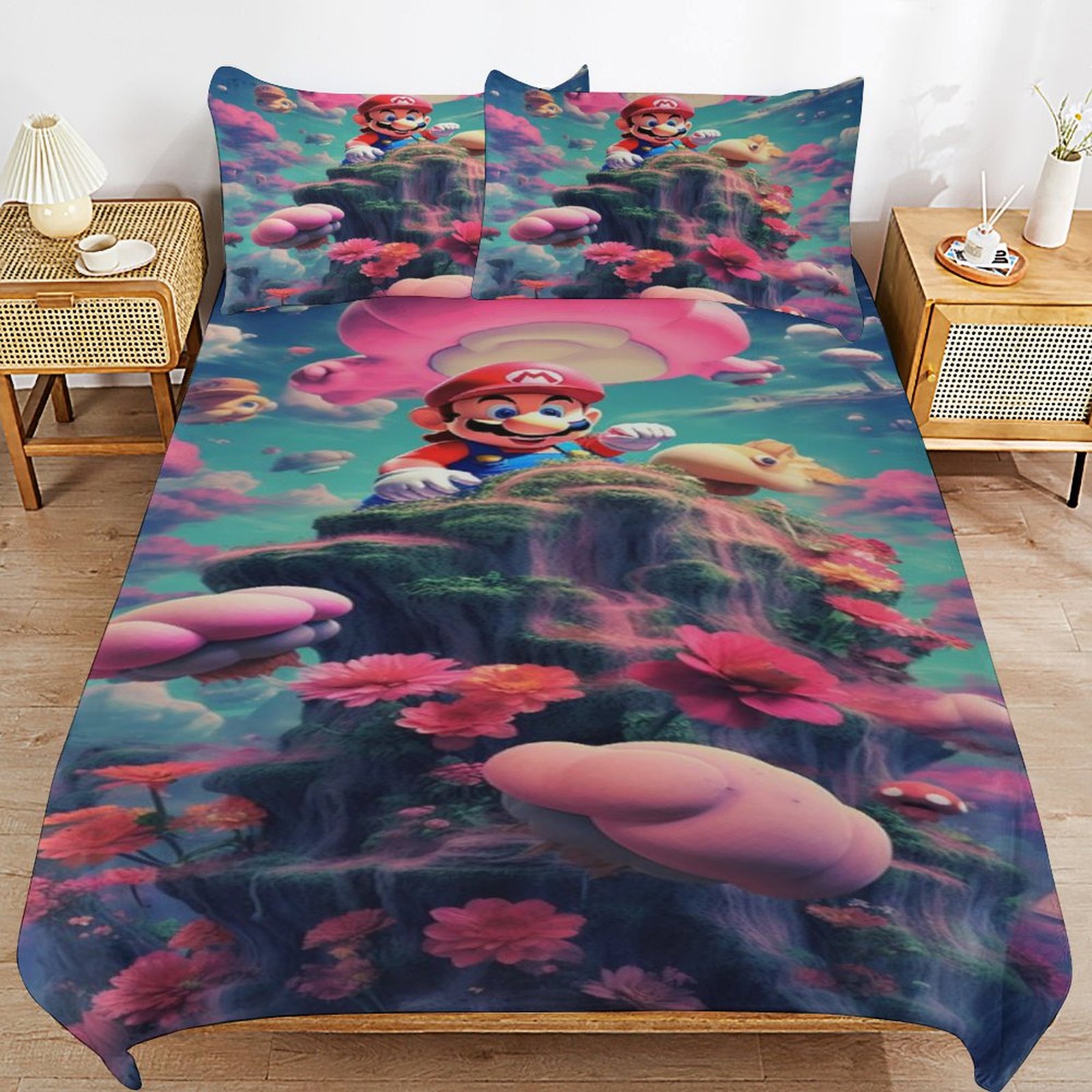 Super Mario Bed Duvet Cover Microfiber Bedding Sets 3D Printed ...