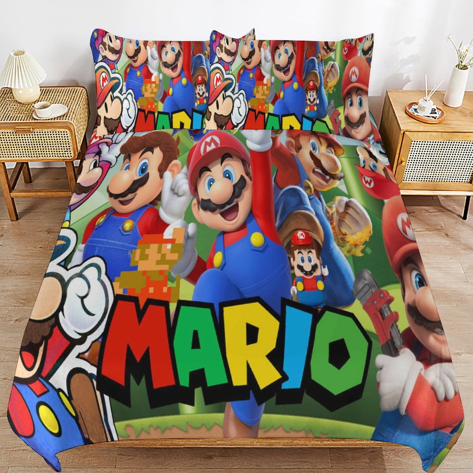 Super Mario Bed Duvet Cover Microfiber Bedding Sets 3D Printed ...
