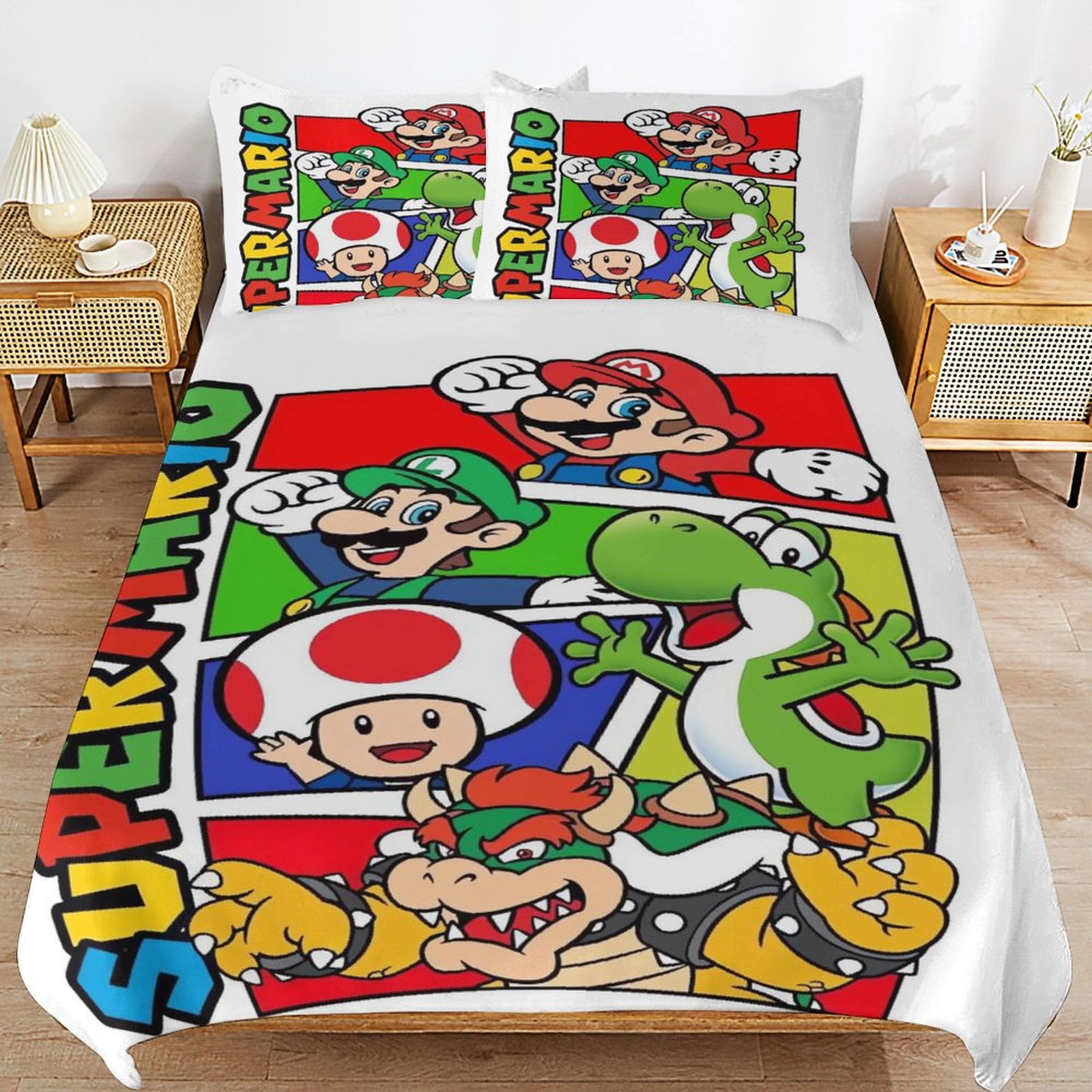 Super Mario Bed Duvet Cover Microfiber Bedding Sets 3D Printed ...
