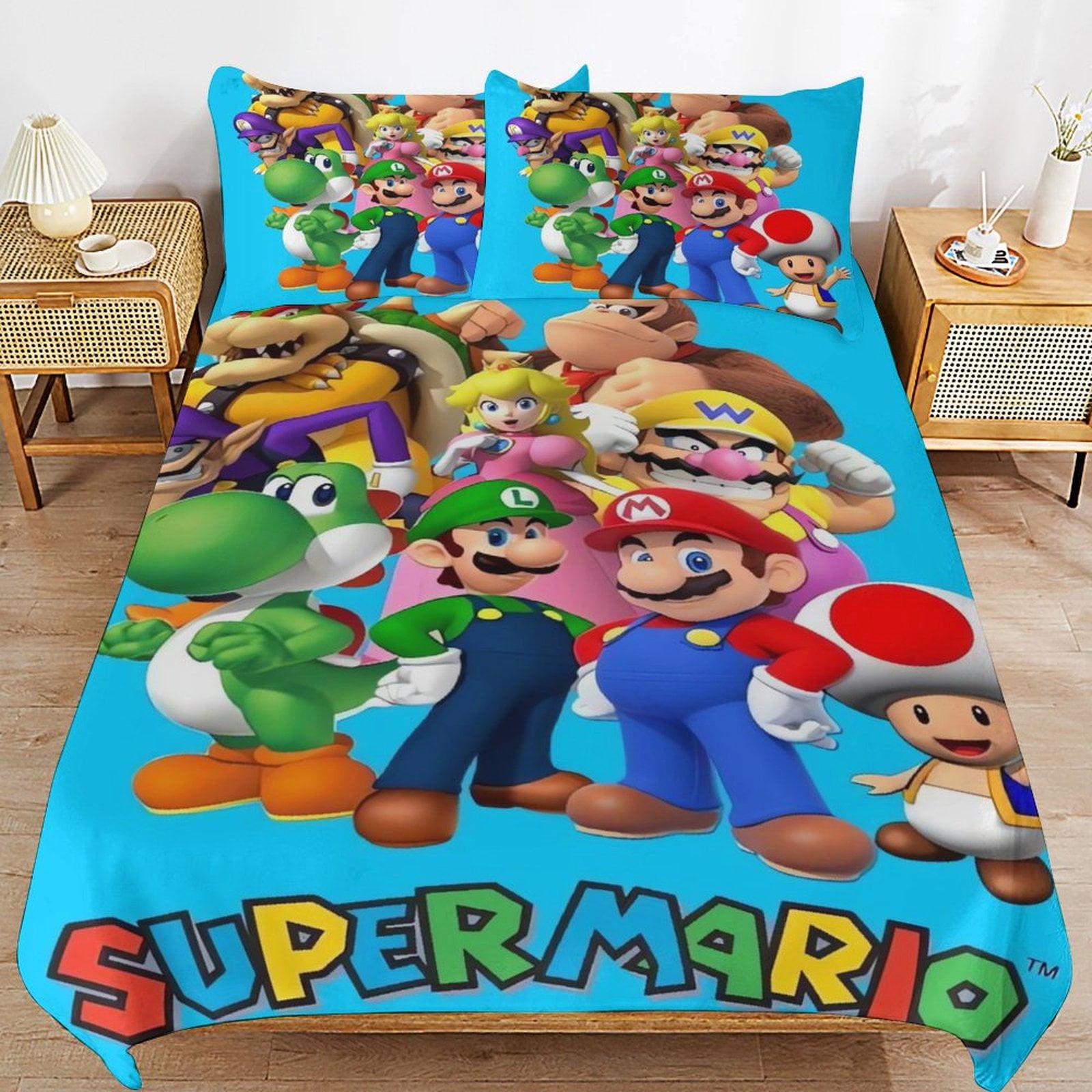 Super Mario Bed Duvet Cover Microfiber Bedding Sets 3D Printed ...
