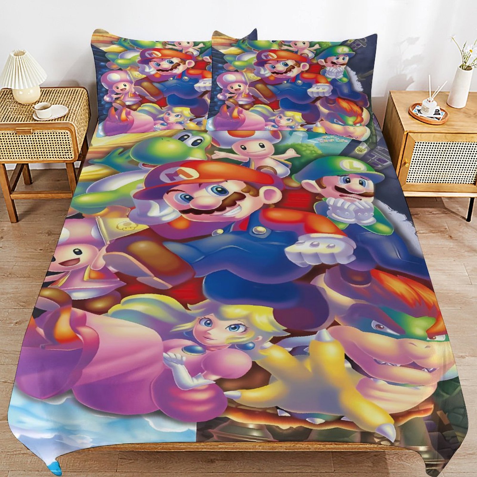 Super Mario Bed Duvet Cover Microfiber Bedding Sets 3D Printed ...