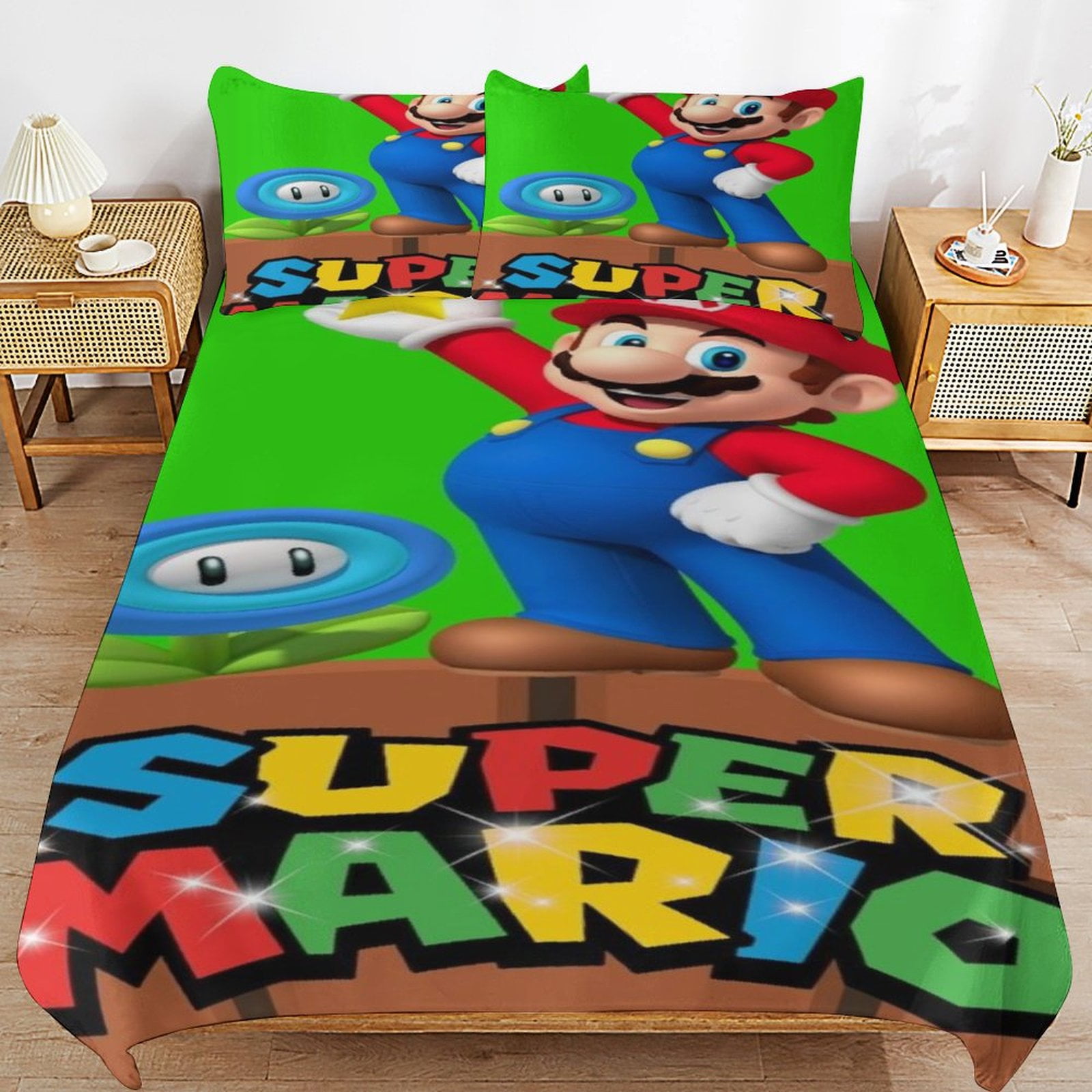 Super Mario Bed Duvet Cover Microfiber Bedding Sets 3D Printed ...