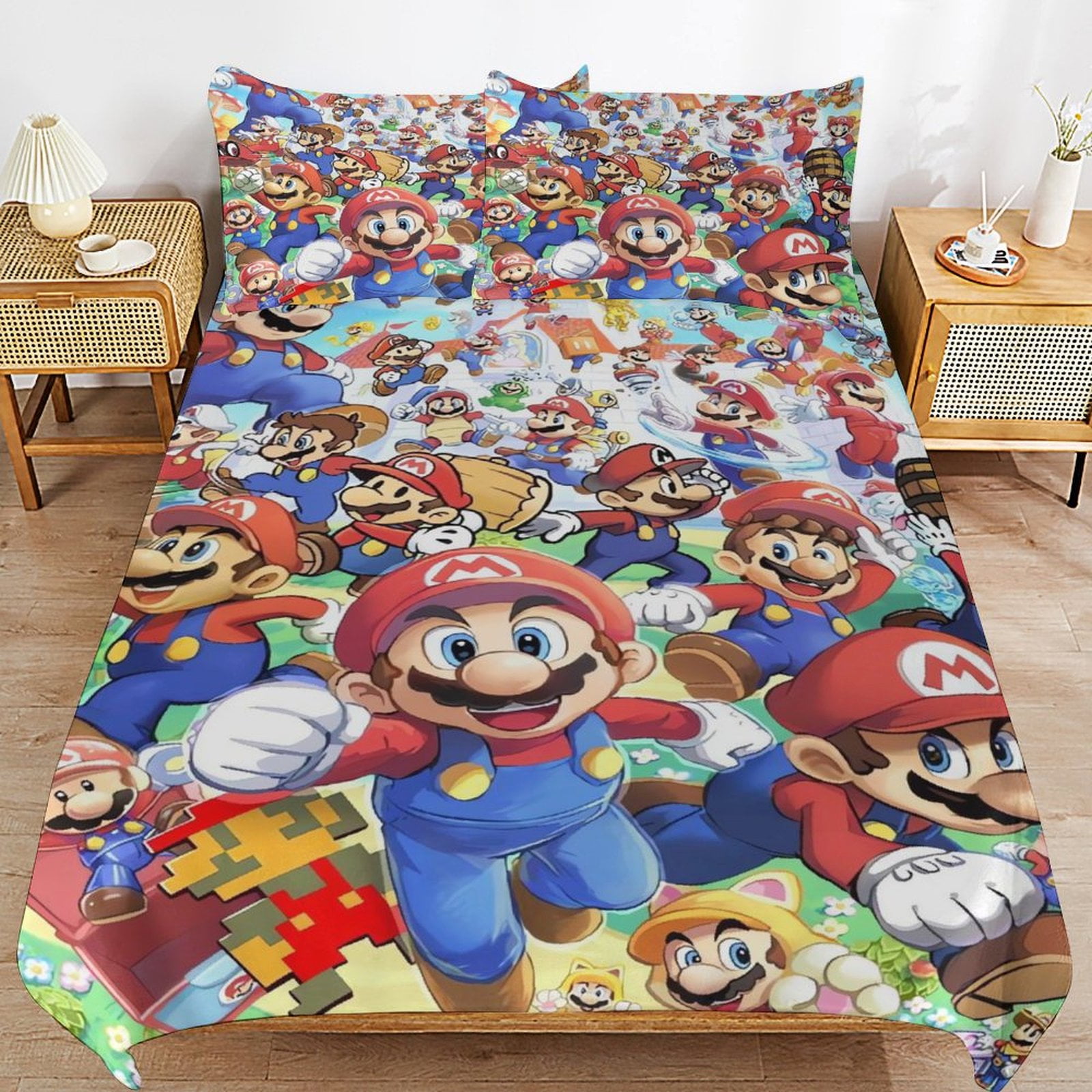 Super Mario Bed Duvet Cover Microfiber Bedding Sets 3D Printed ...