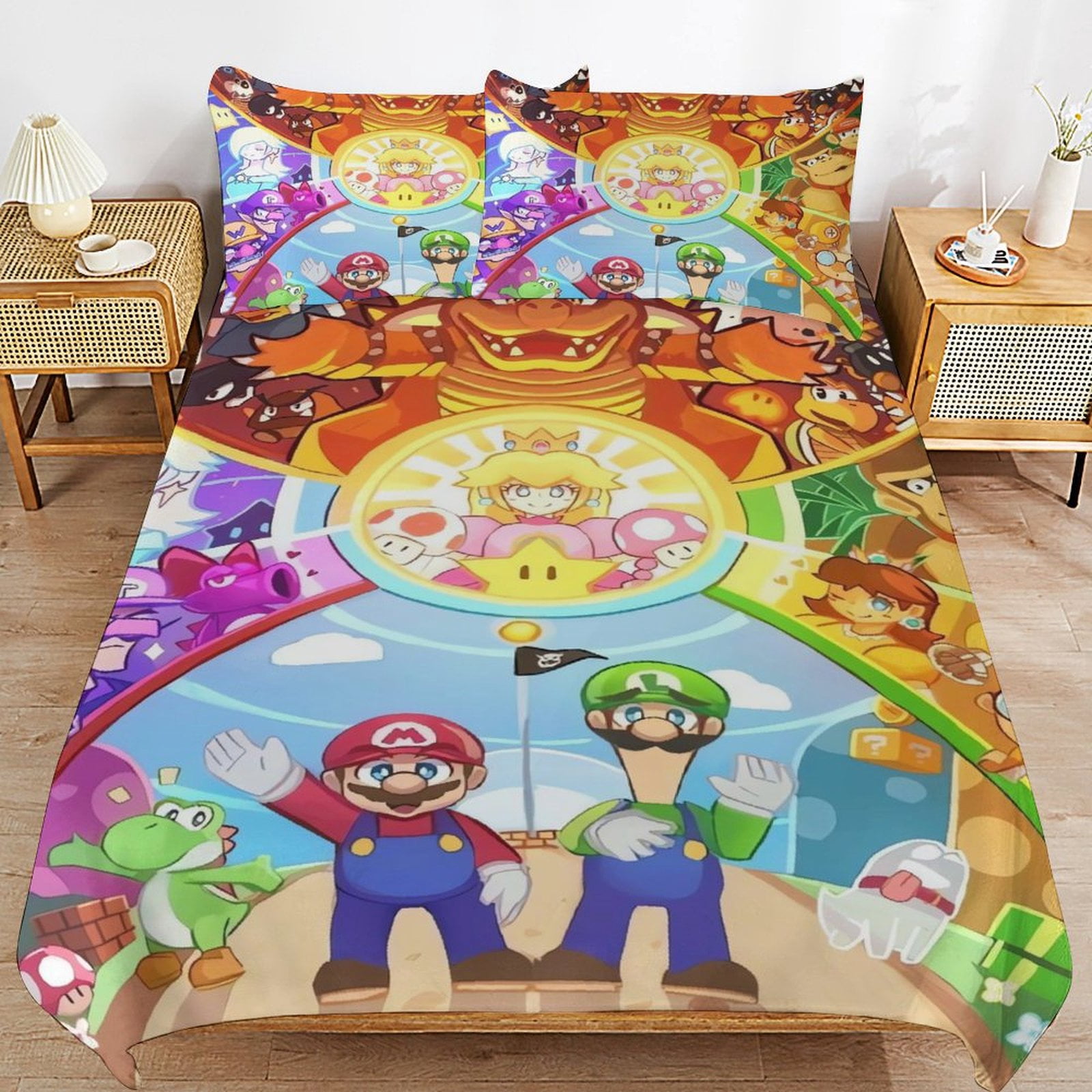 Super Mario Bed Duvet Cover Microfiber Bedding Sets 3D Printed ...