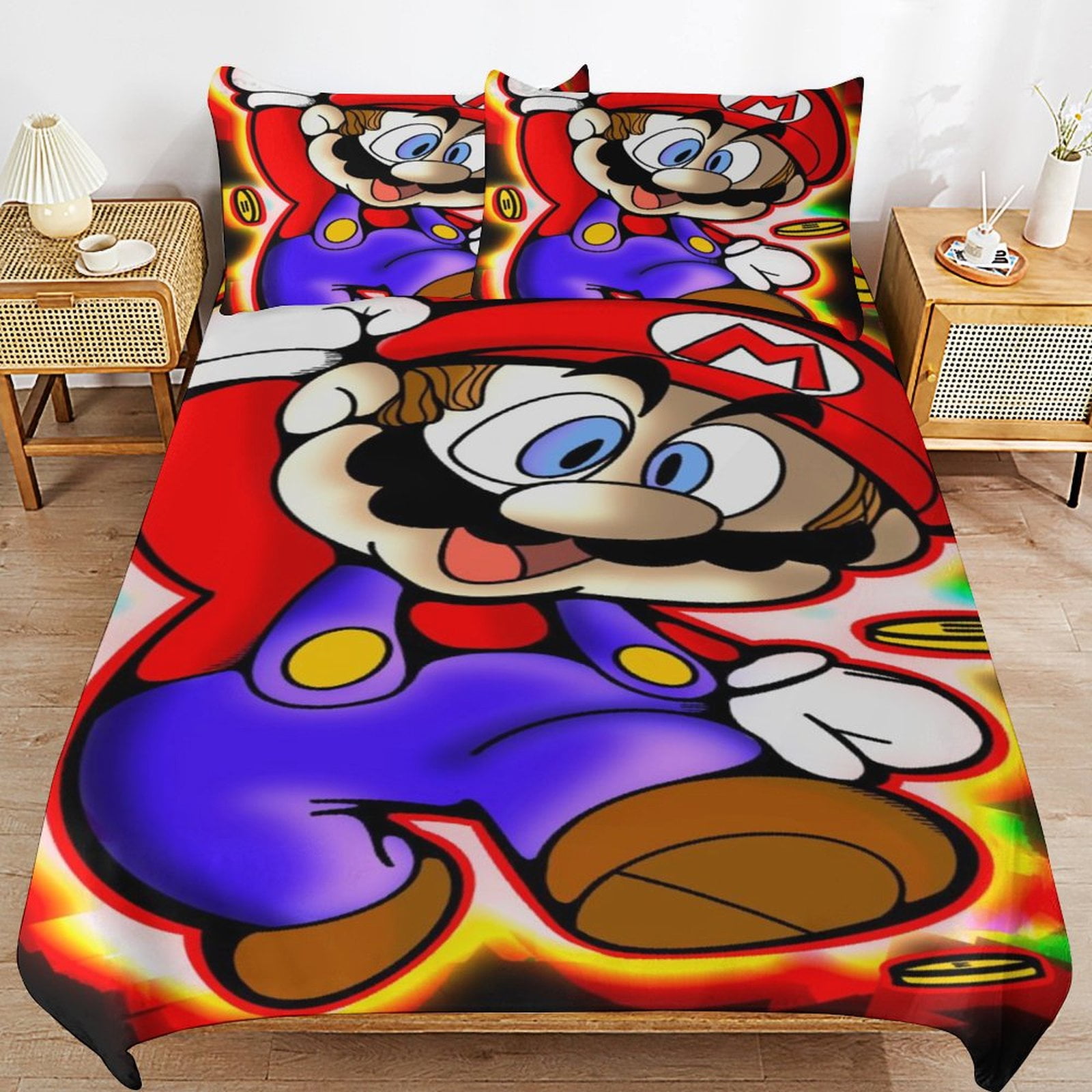 Super Mario Bed Duvet Cover Microfiber Bedding Sets 3D Printed ...