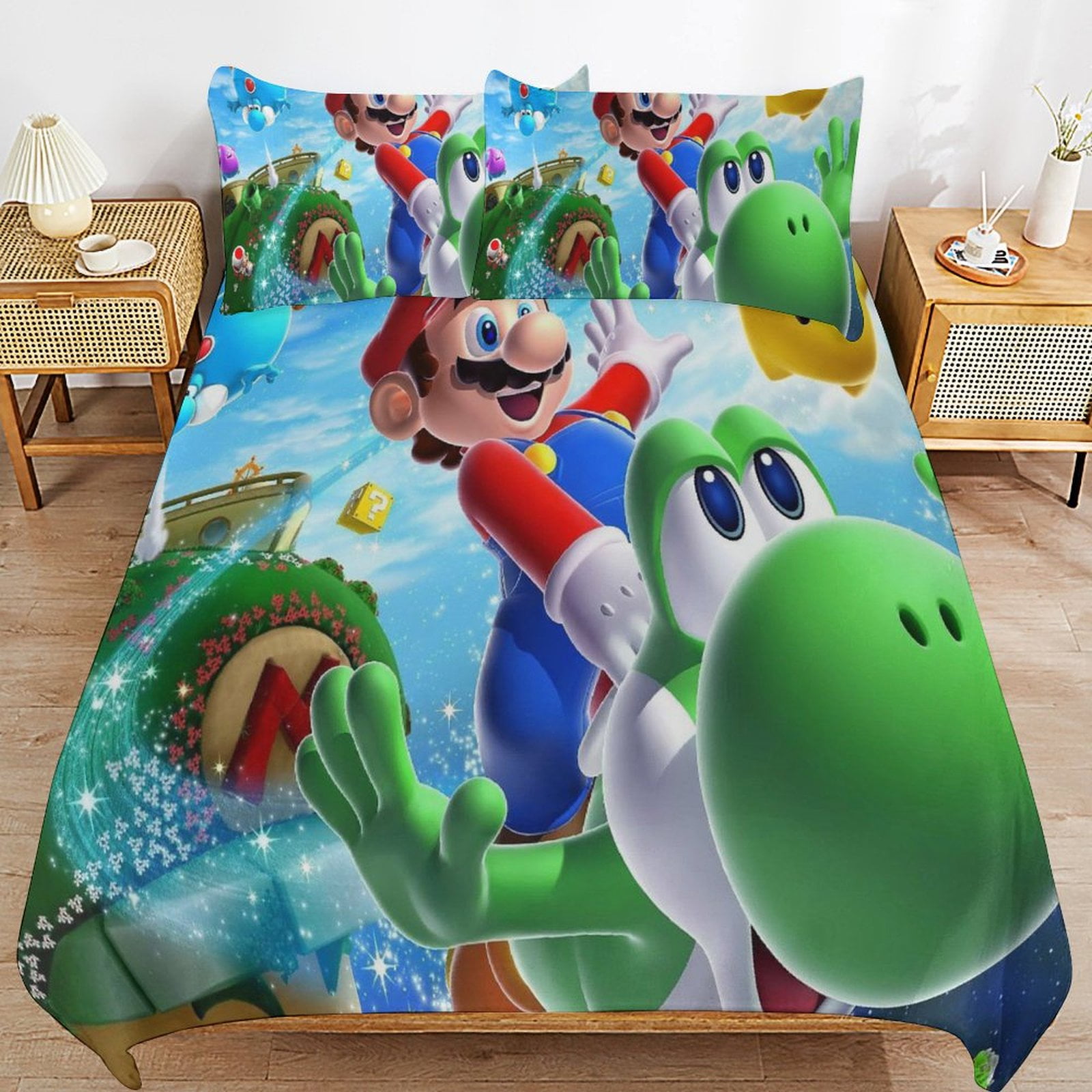 Super Mario Bed Duvet Cover Microfiber Bedding Sets 3D Printed ...