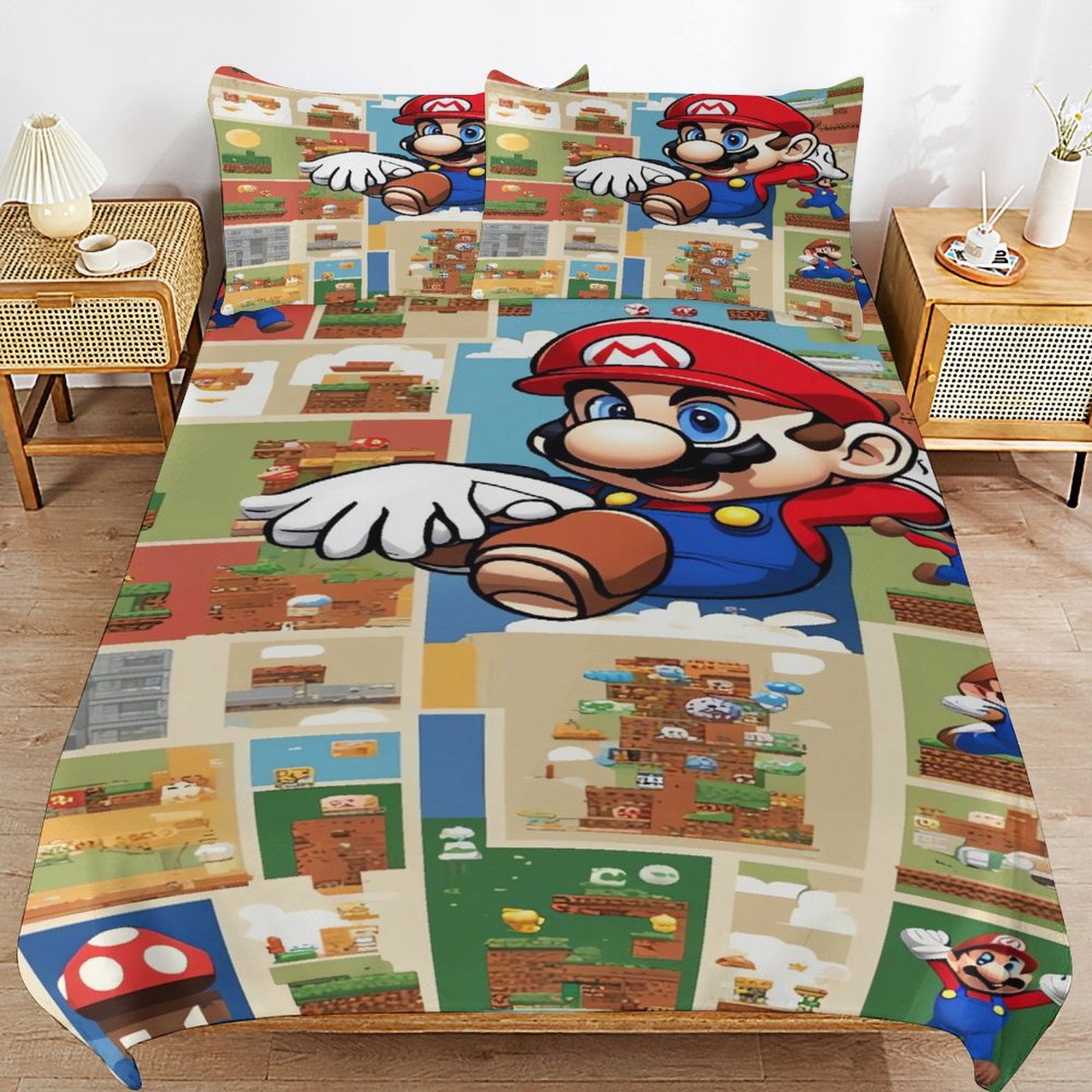 Super Mario Bed Duvet Cover Microfiber Bedding Sets 3D Printed ...