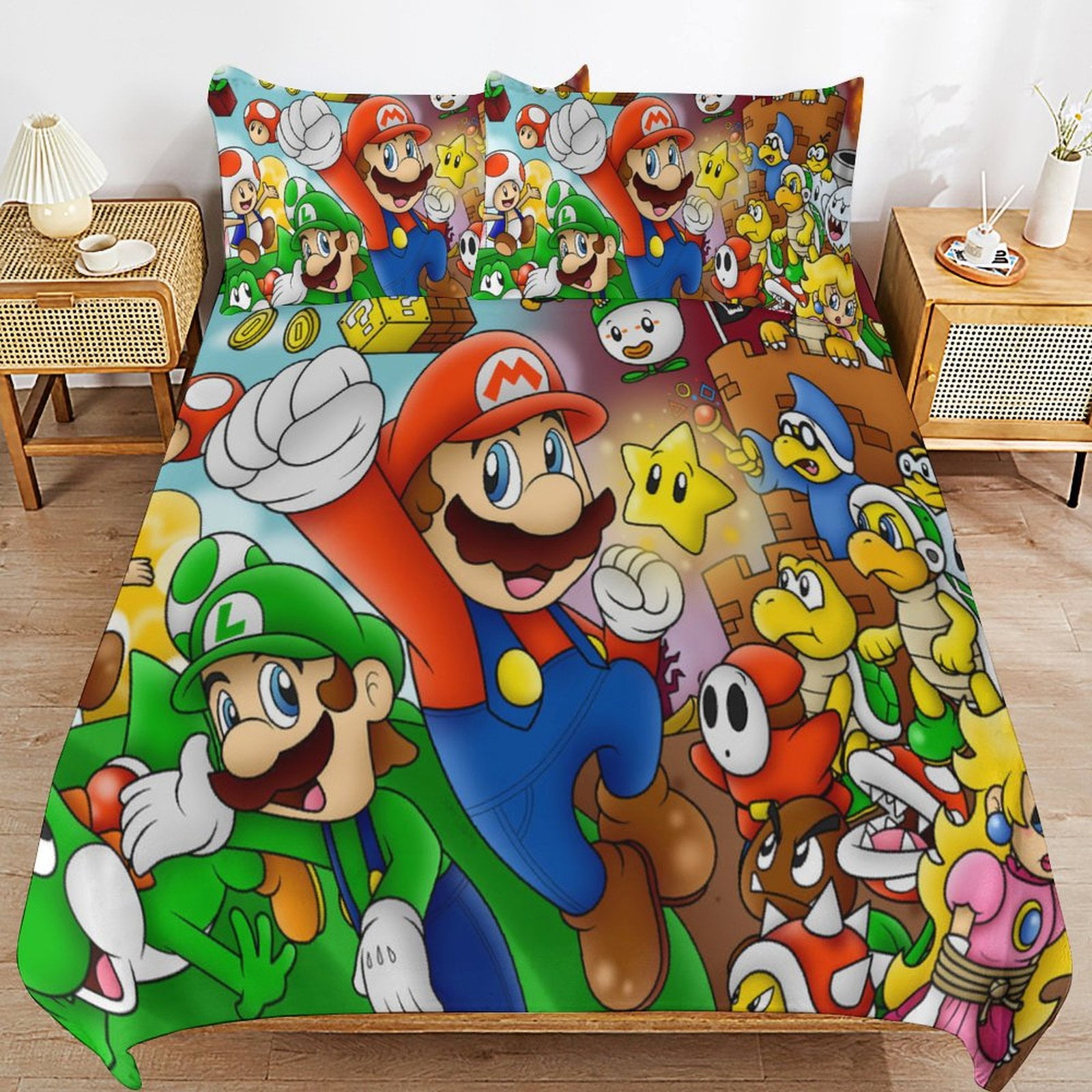 Super Mario Bed Duvet Cover Microfiber Bedding Sets 3D Printed ...