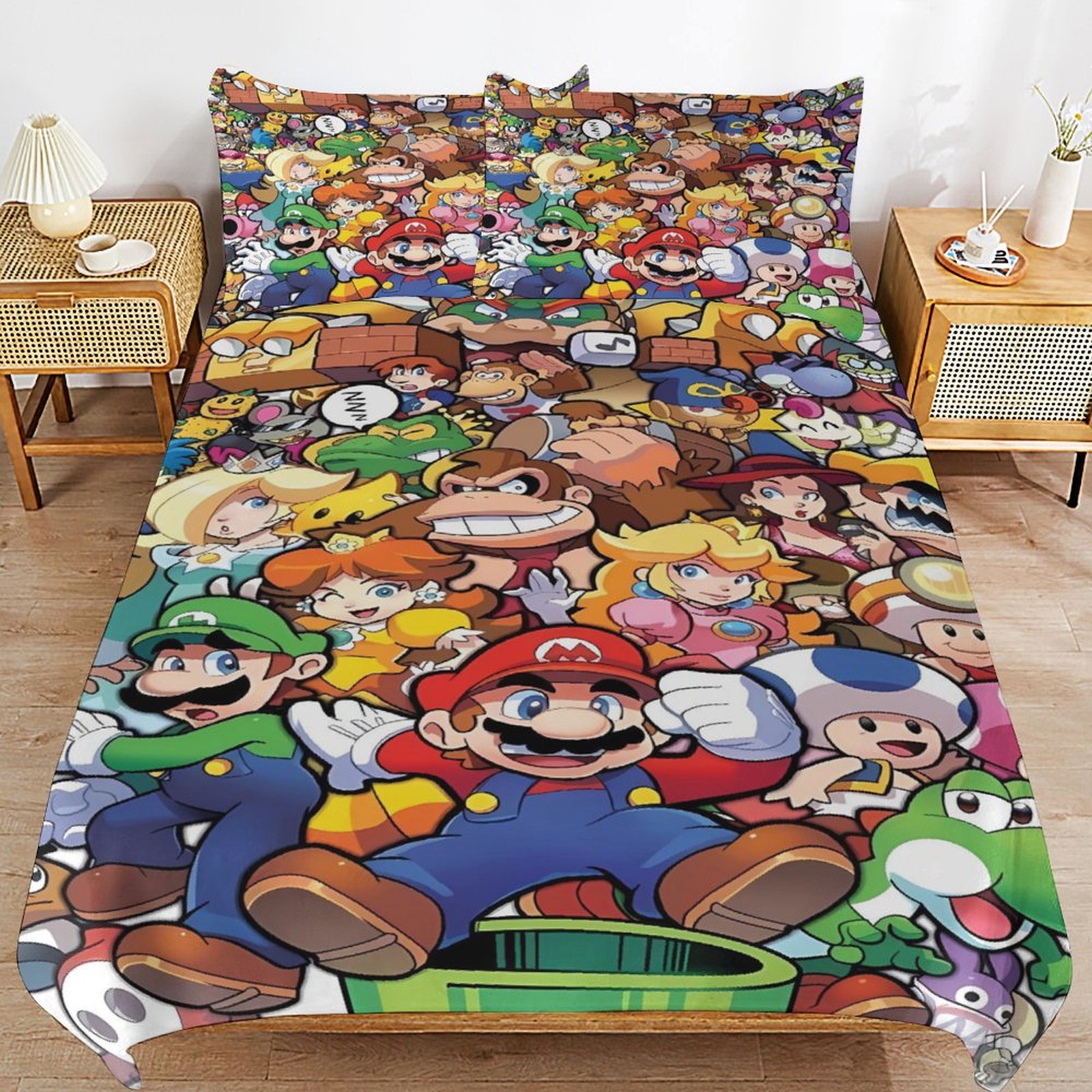 Super Mario Bed Duvet Cover Microfiber Bedding Sets 3D Printed ...