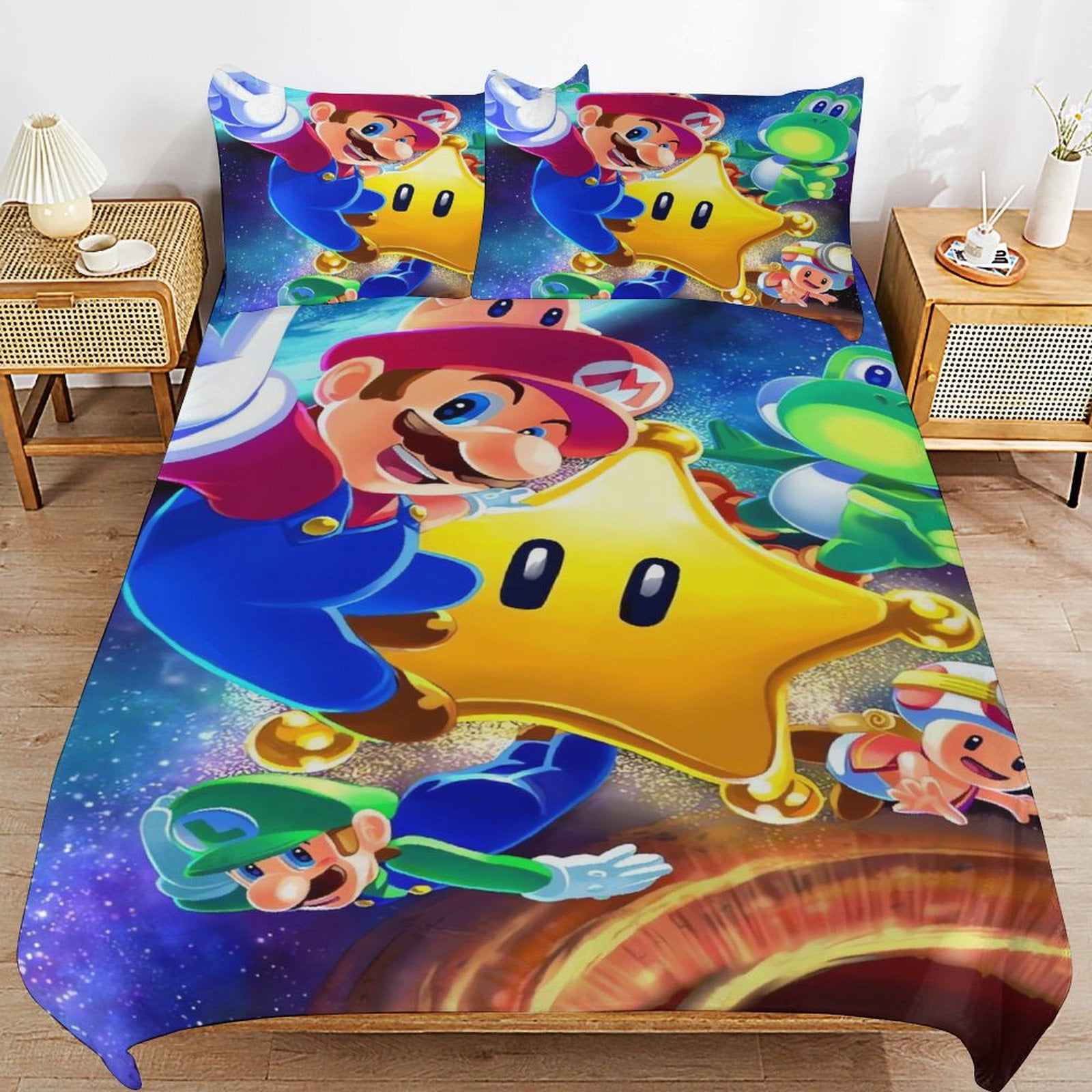 Super Mario Bed Duvet Cover Microfiber Bedding Sets 3D Printed ...
