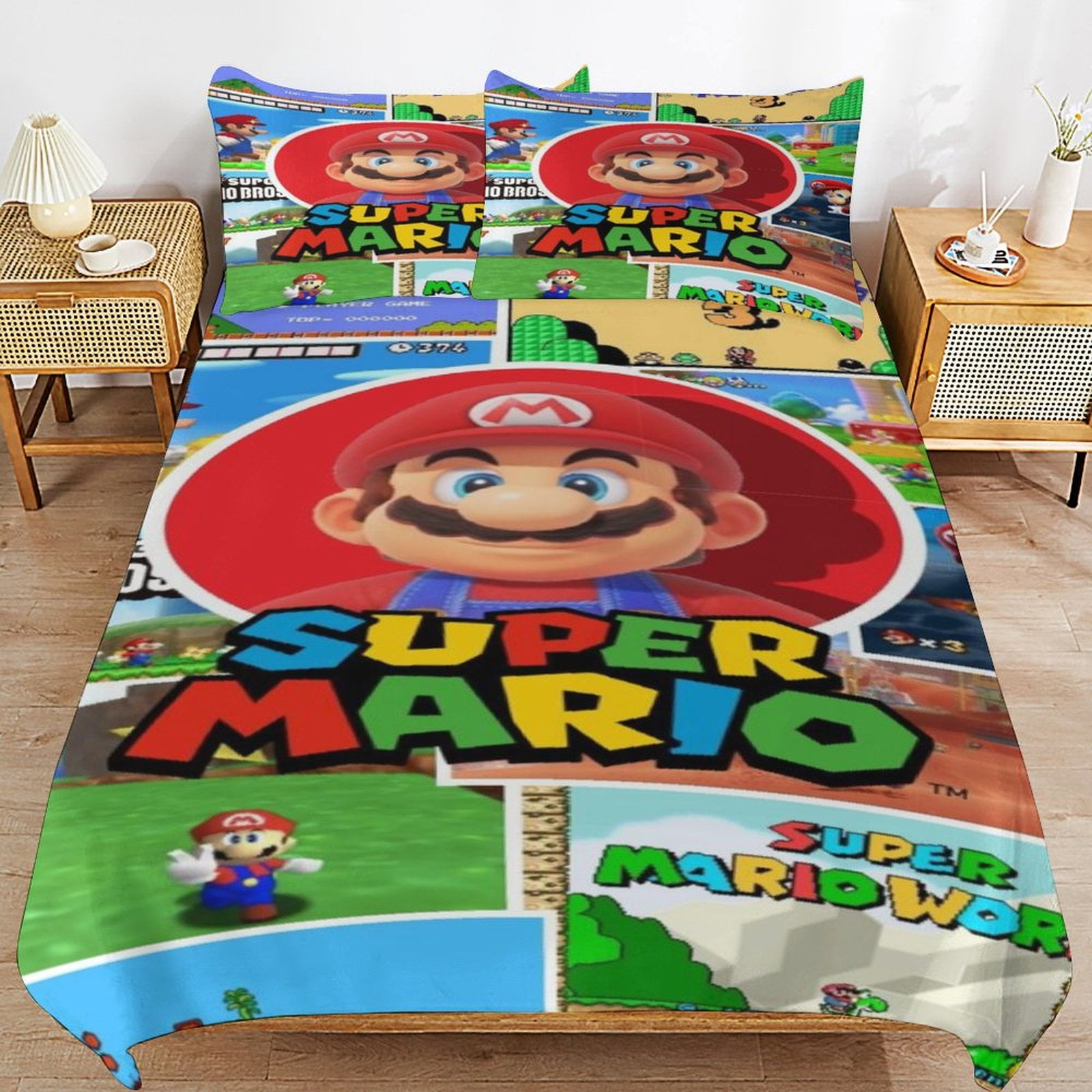 Super Mario Bed Duvet Cover Microfiber Bedding Sets 3D Printed ...