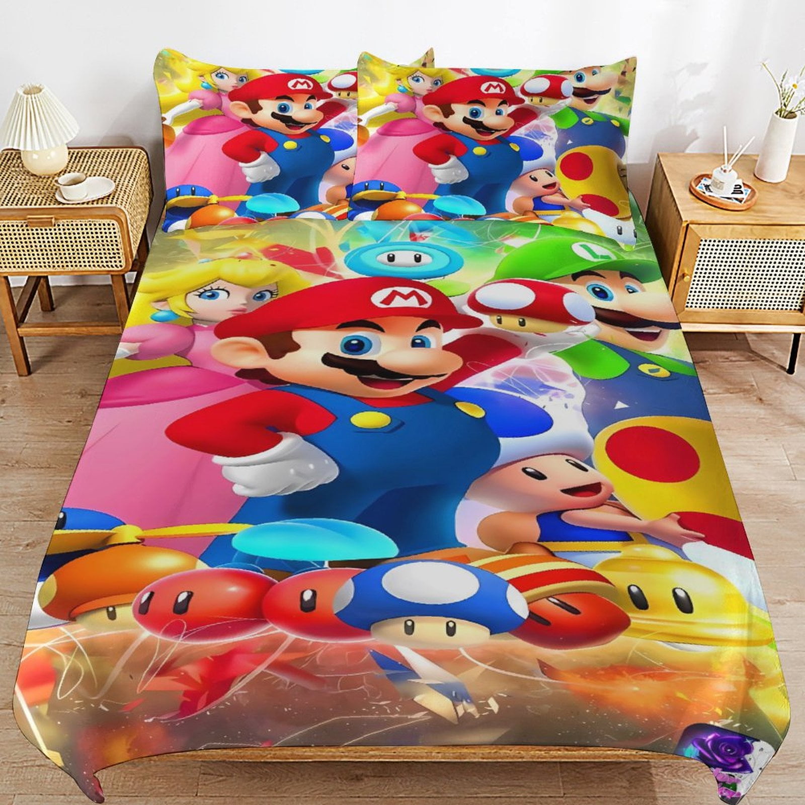 Super Mario Bed Duvet Cover Microfiber Bedding Sets 3D Printed ...