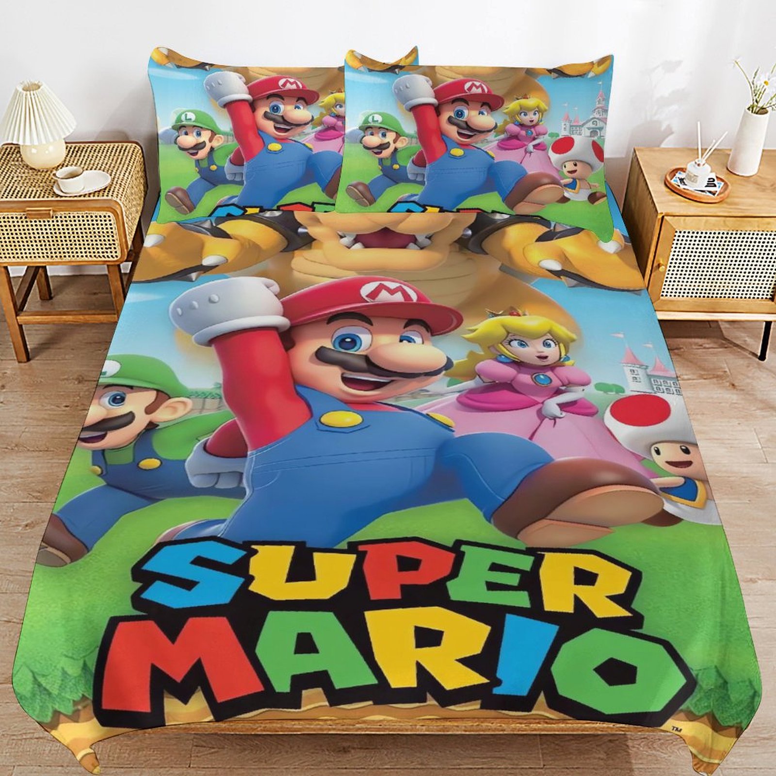 Super Mario Bed Duvet Cover Microfiber Bedding Sets 3D Printed ...