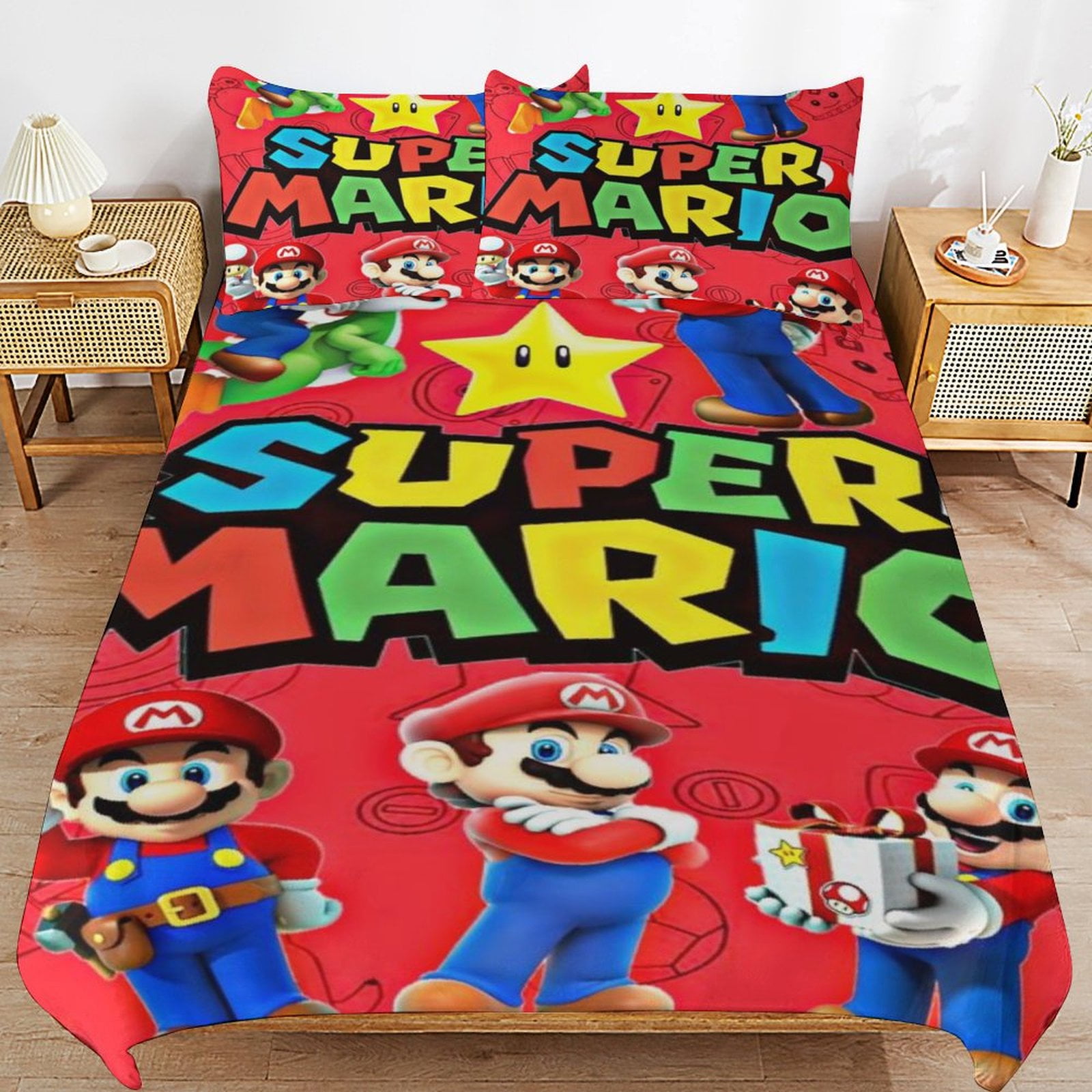 Super Mario Bed Duvet Cover Microfiber Bedding Sets 3D Printed ...