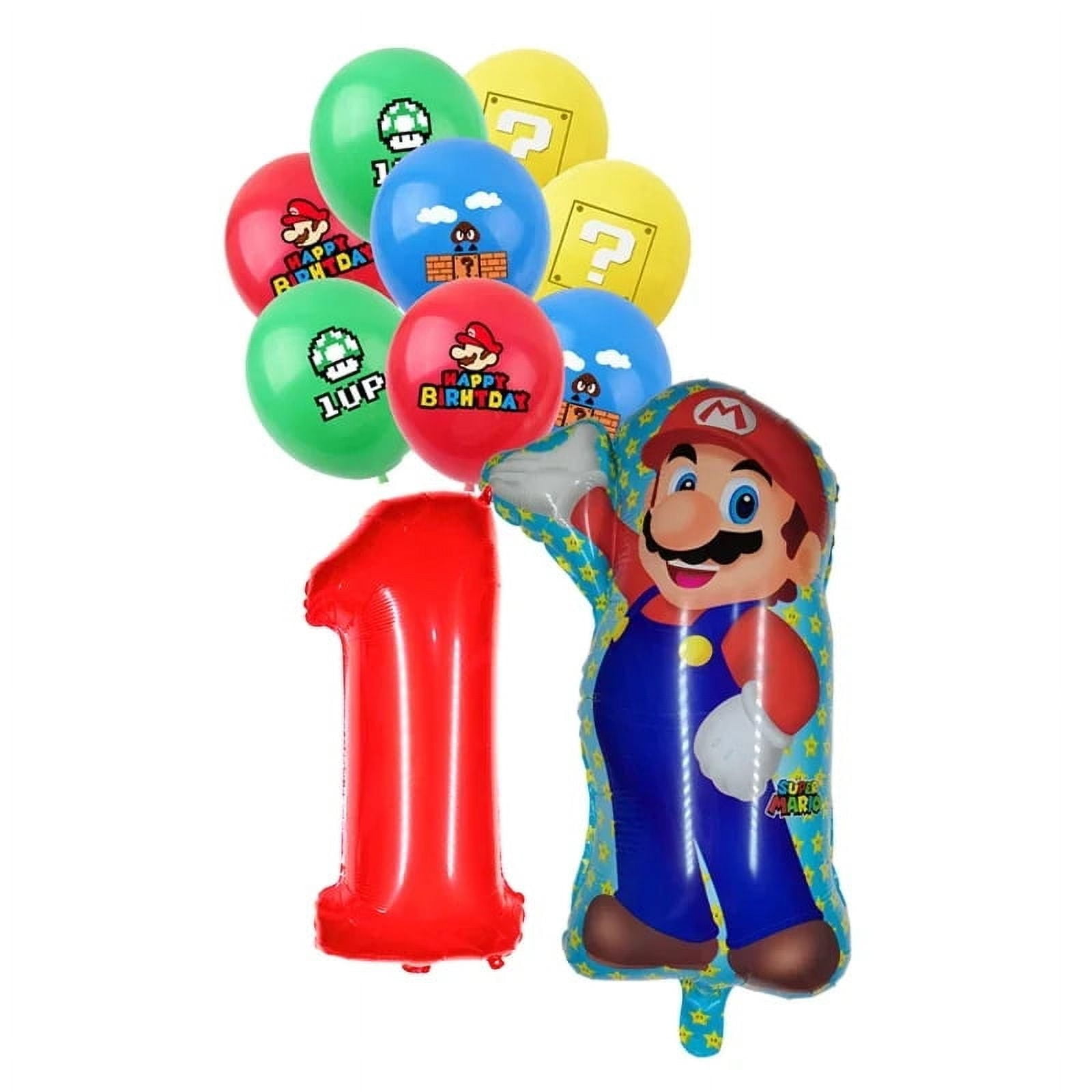 Super Mario Birthday Decoration Set with Movie Balloon and Mario-Shaped ...