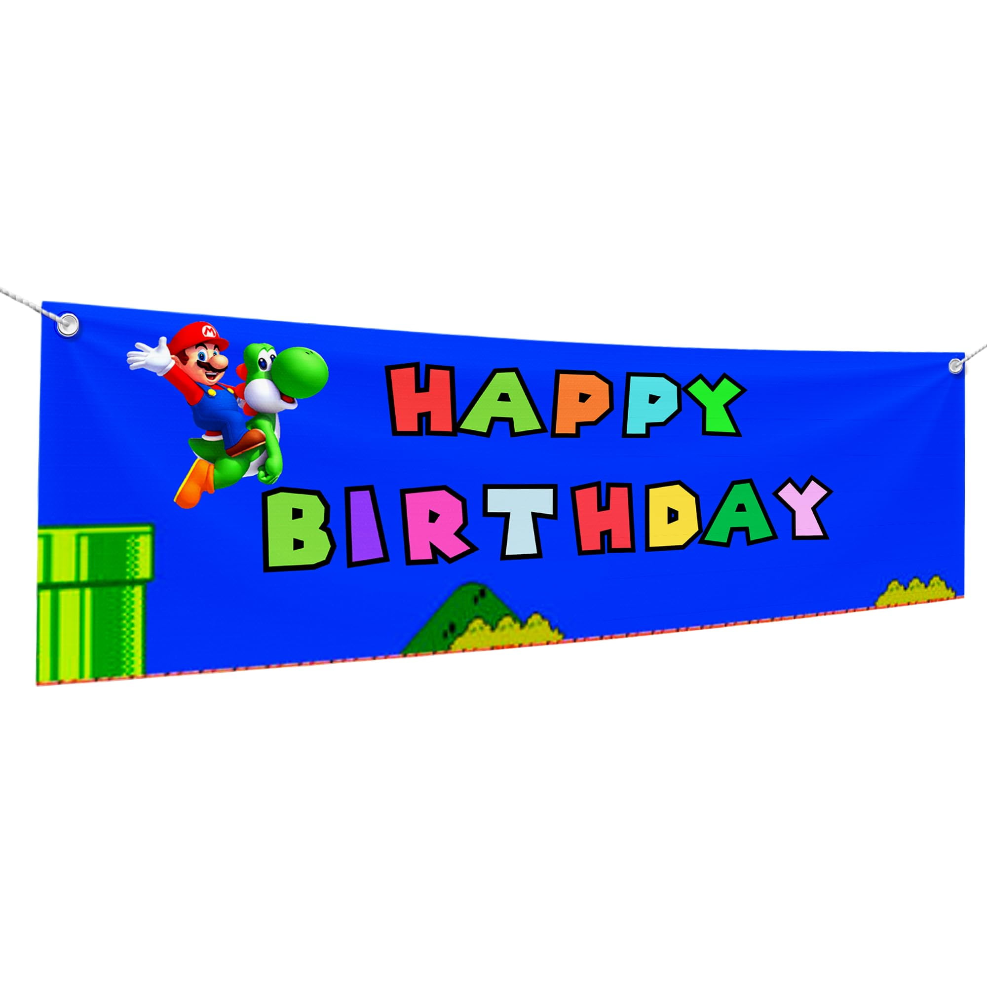 Super Mario Birthday Large Banners and Signs for Outdoor by ...