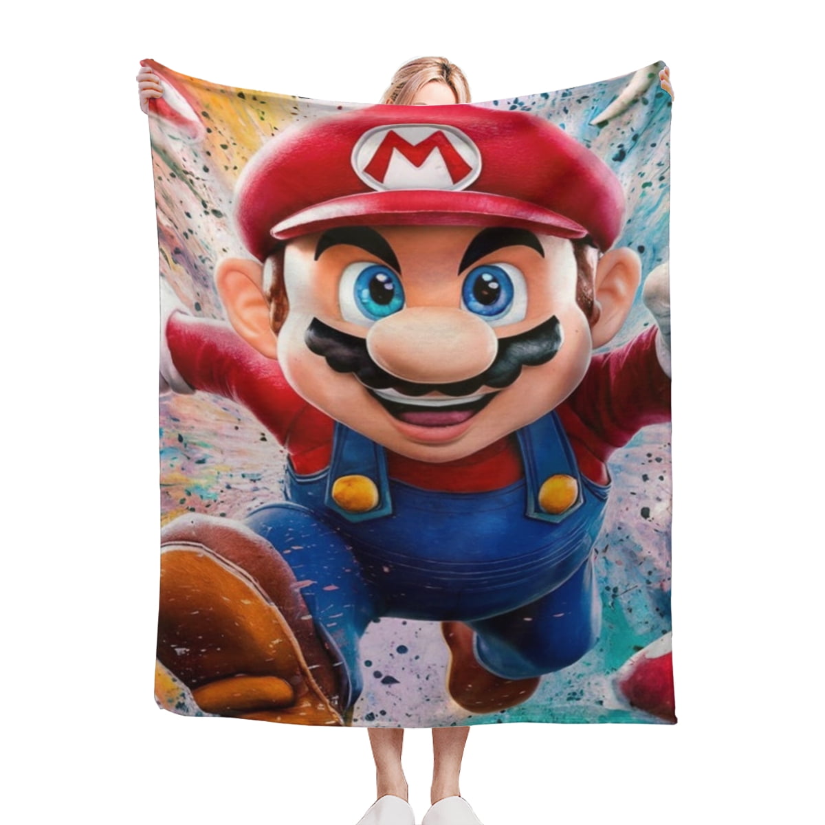 Super Mario Blanket Bed Throw - Soft Lightweight Plush Comfort Luxury ...