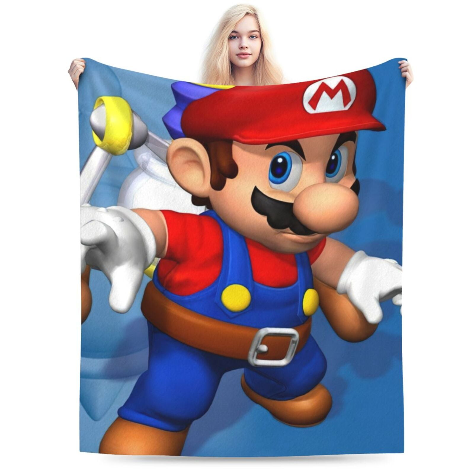 Super Mario Blanket, Cartoon Throw Blankets, Cozy Flannel Blankets For ...