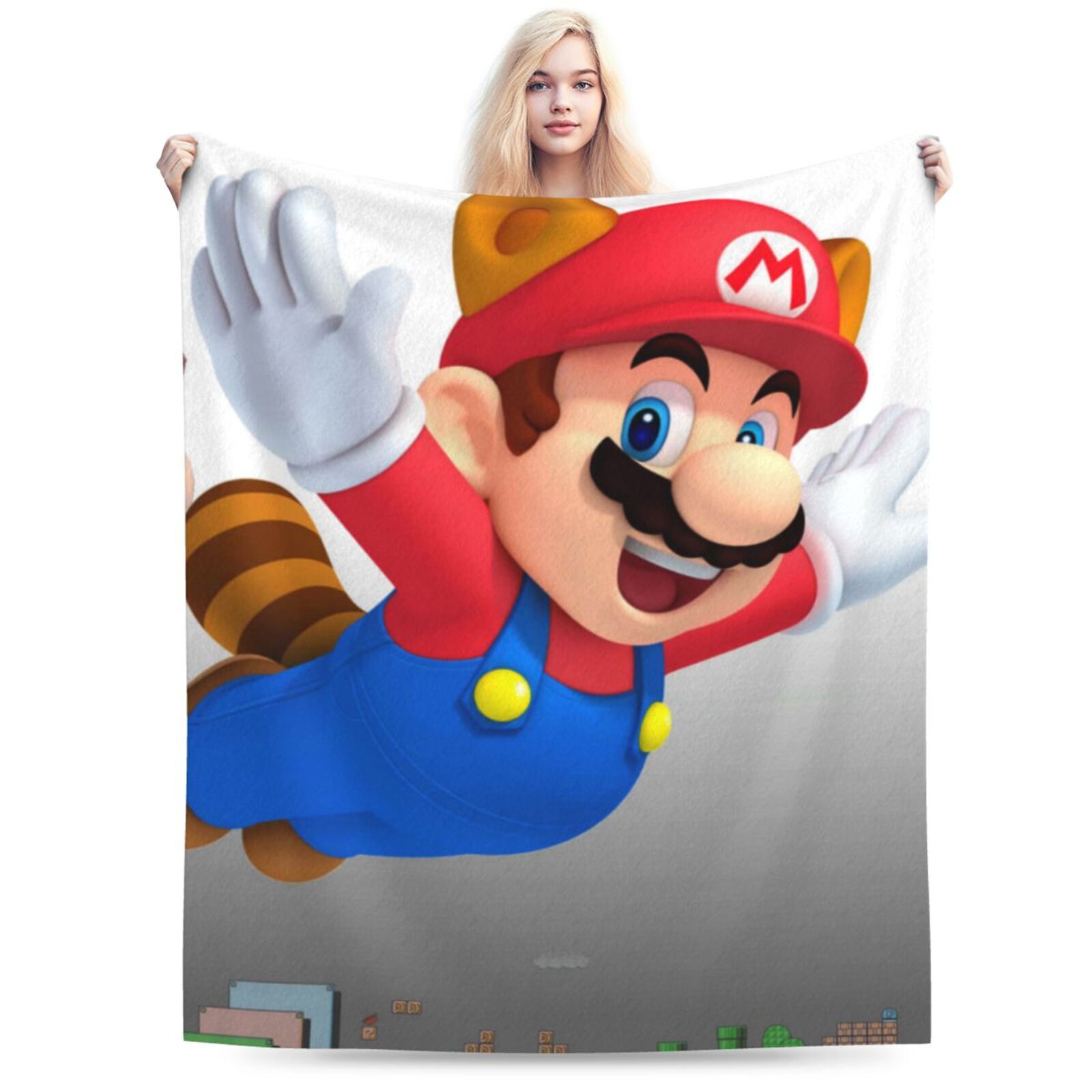 Super Mario Blanket, Cartoon Throw Blankets, Cozy Flannel Blankets For ...