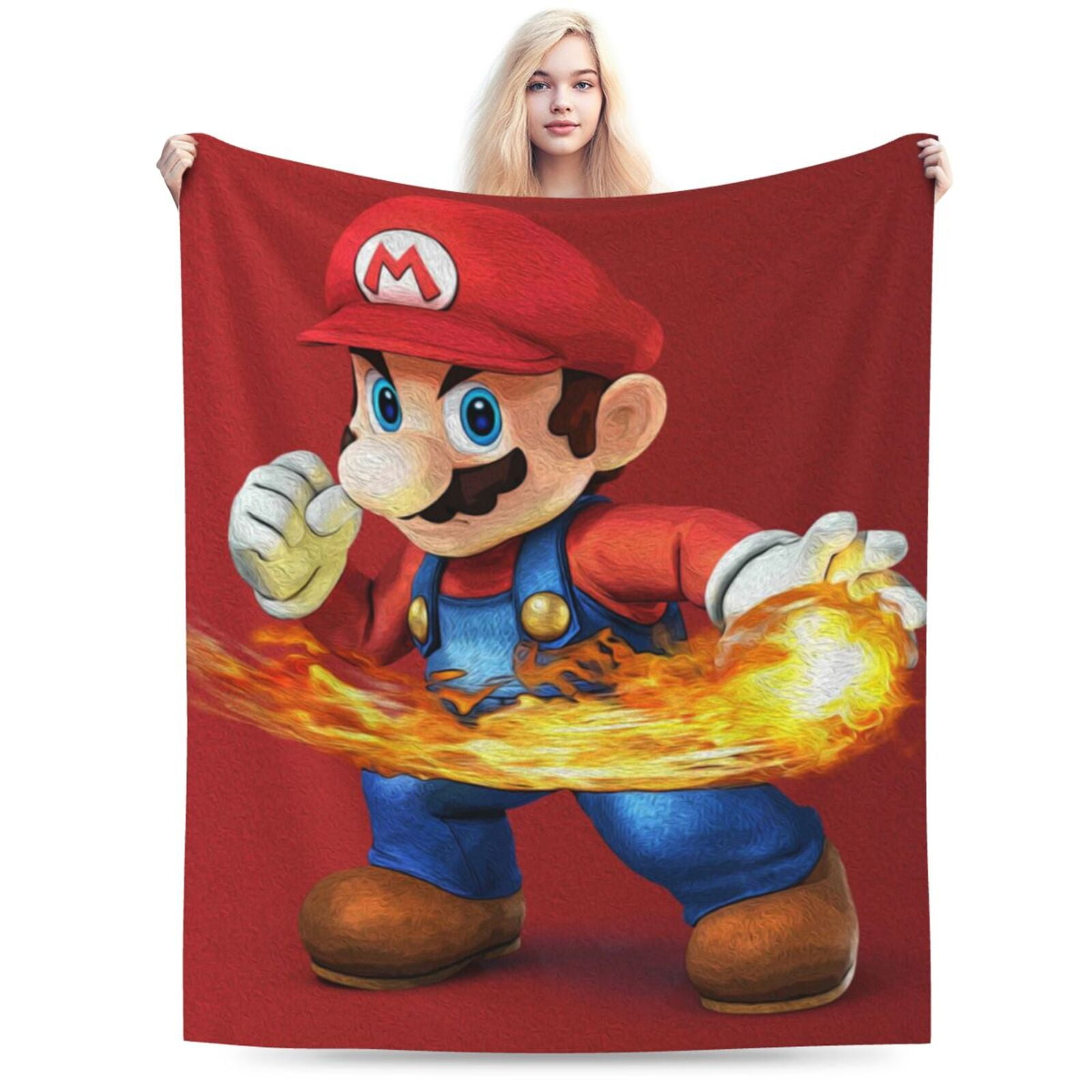 Super Mario Blanket, Cartoon Throw Blankets, Cozy Flannel Blankets For ...