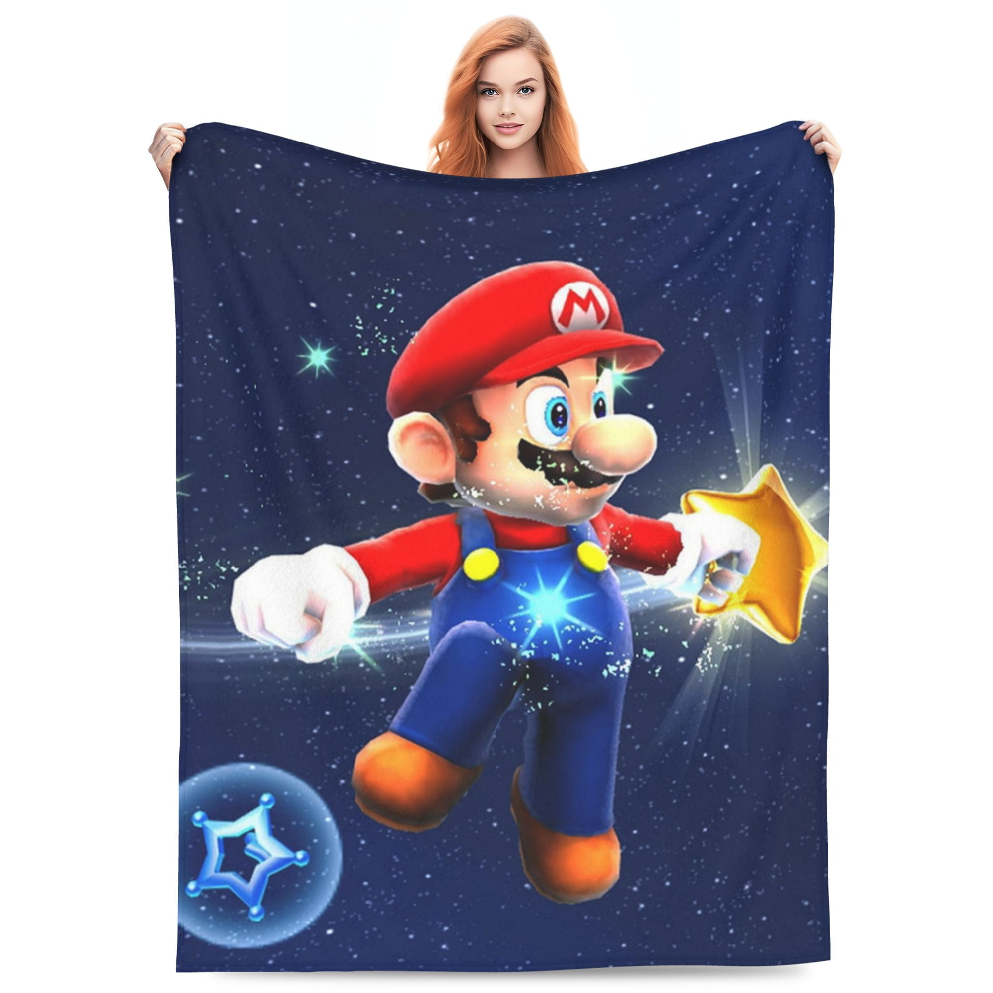 Super Mario Blanket Lightweight Throw Blanket Flannel Fleece Microfiber ...