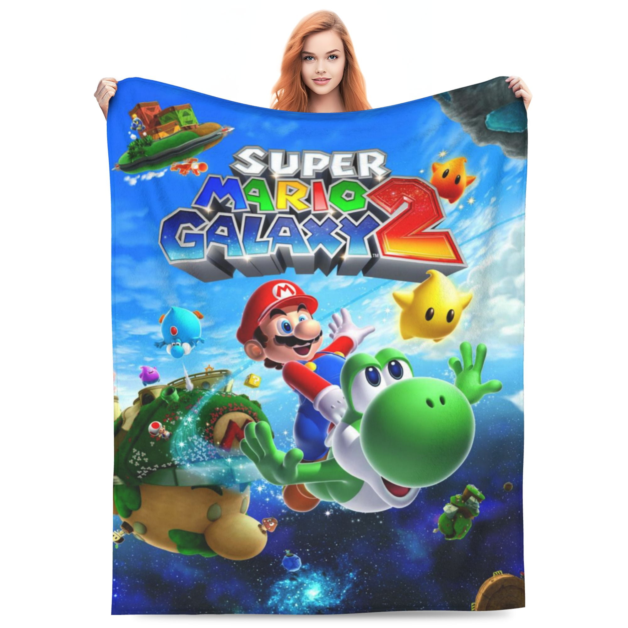 Super Mario Blanket Lightweight Throw Blanket Flannel Fleece Microfiber ...