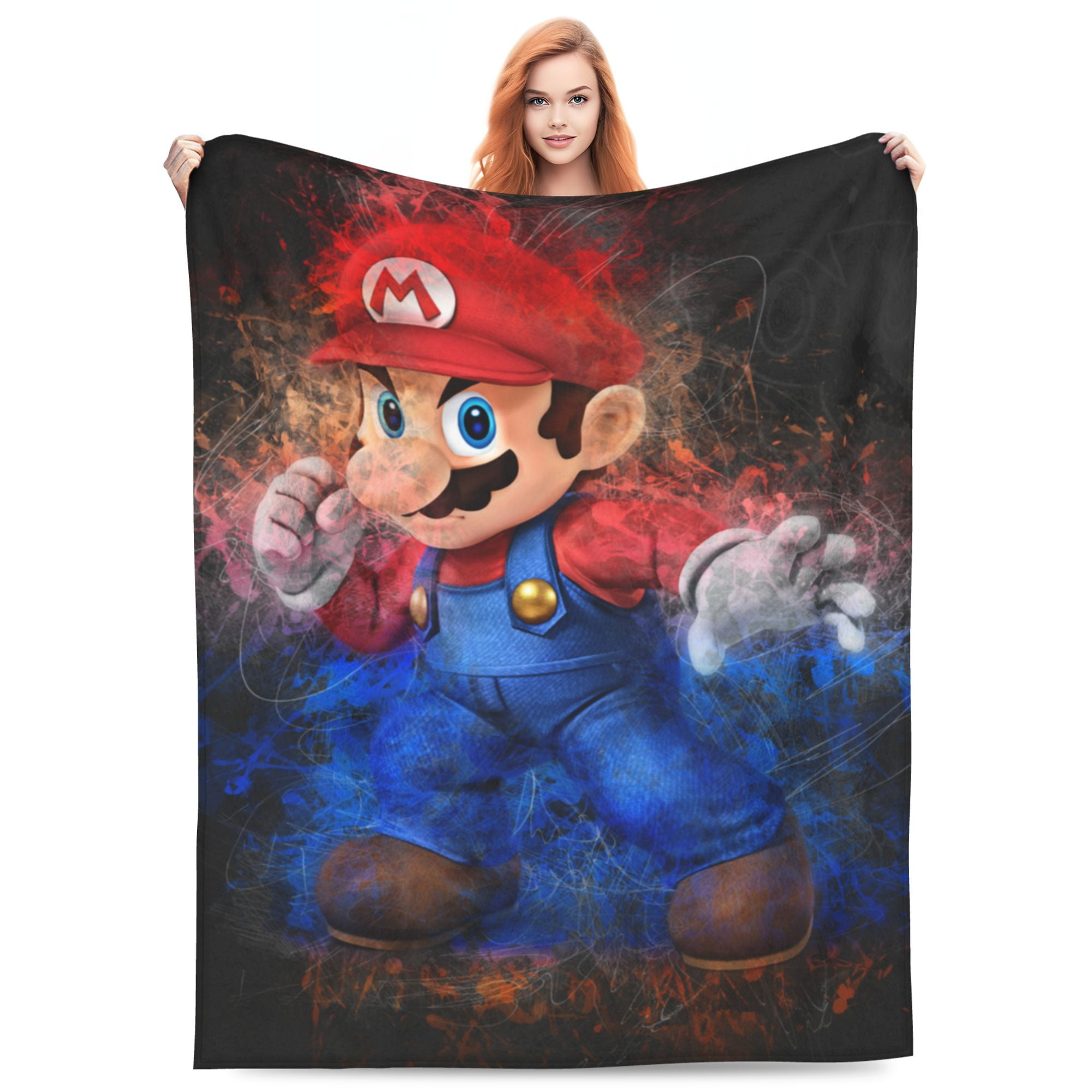 Super Mario Blanket Lightweight Throw Blanket Flannel Fleece Microfiber ...