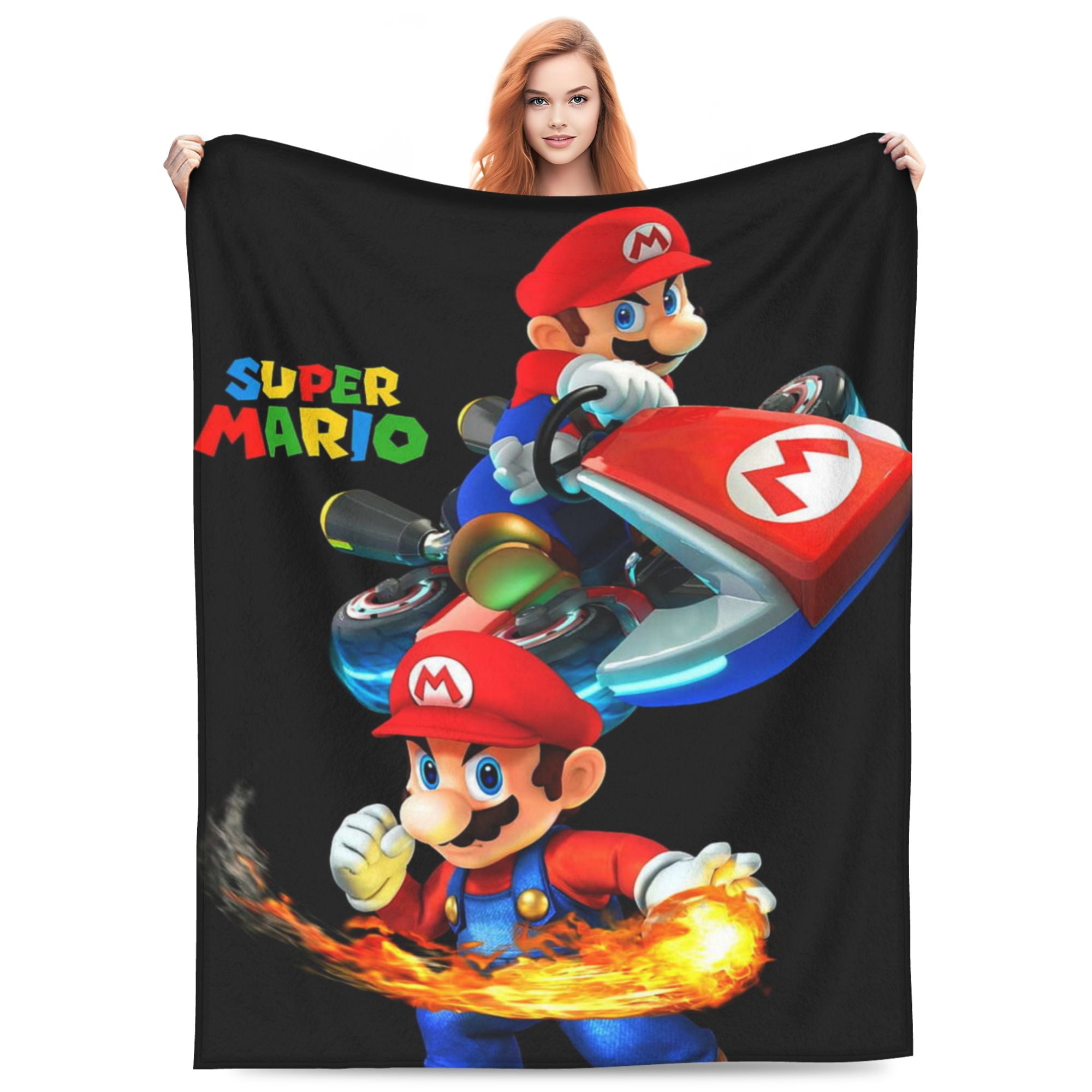 Super Mario Blanket Lightweight Throw Blanket Flannel Fleece Microfiber ...