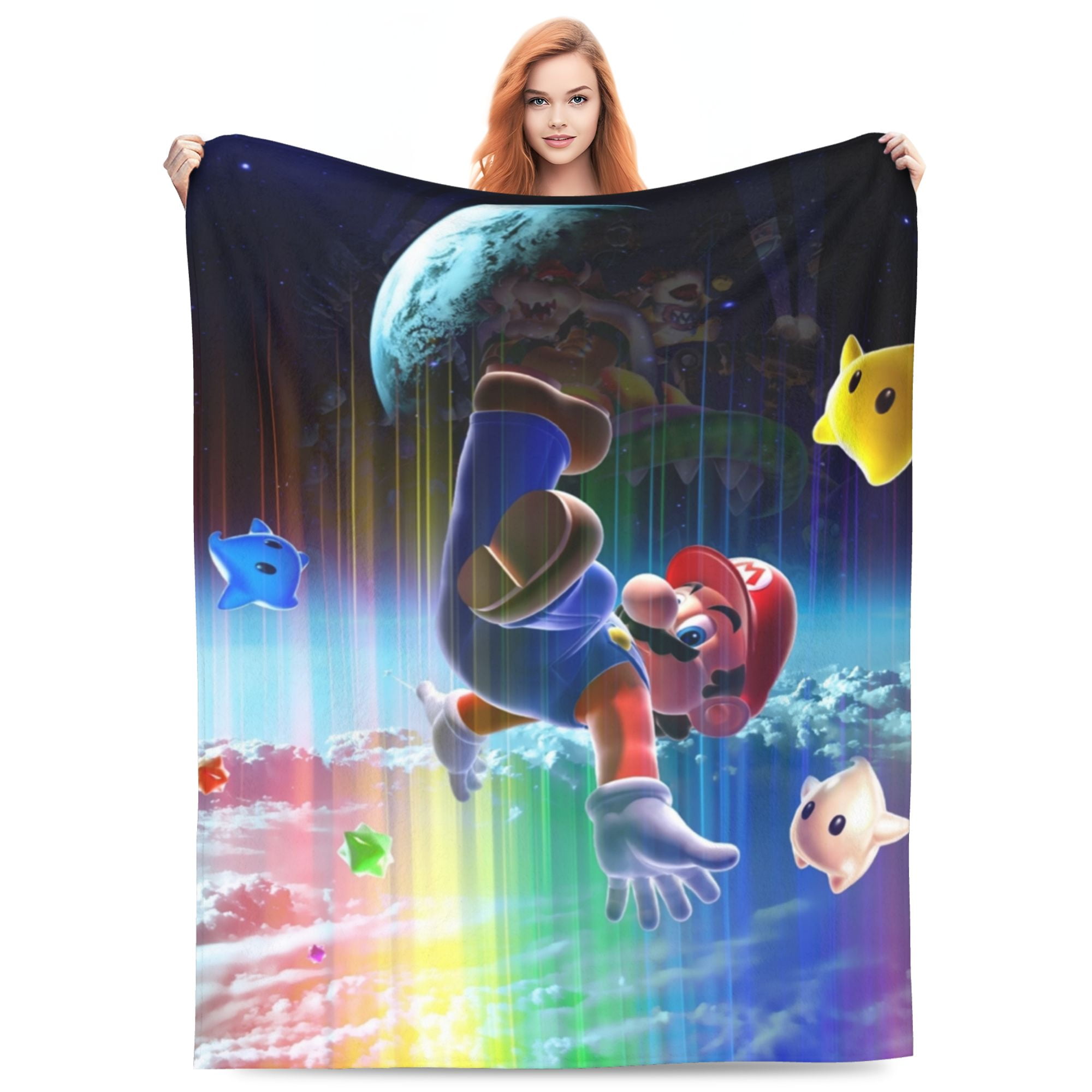 Super Mario Blanket Lightweight Throw Blanket Flannel Fleece Microfiber ...
