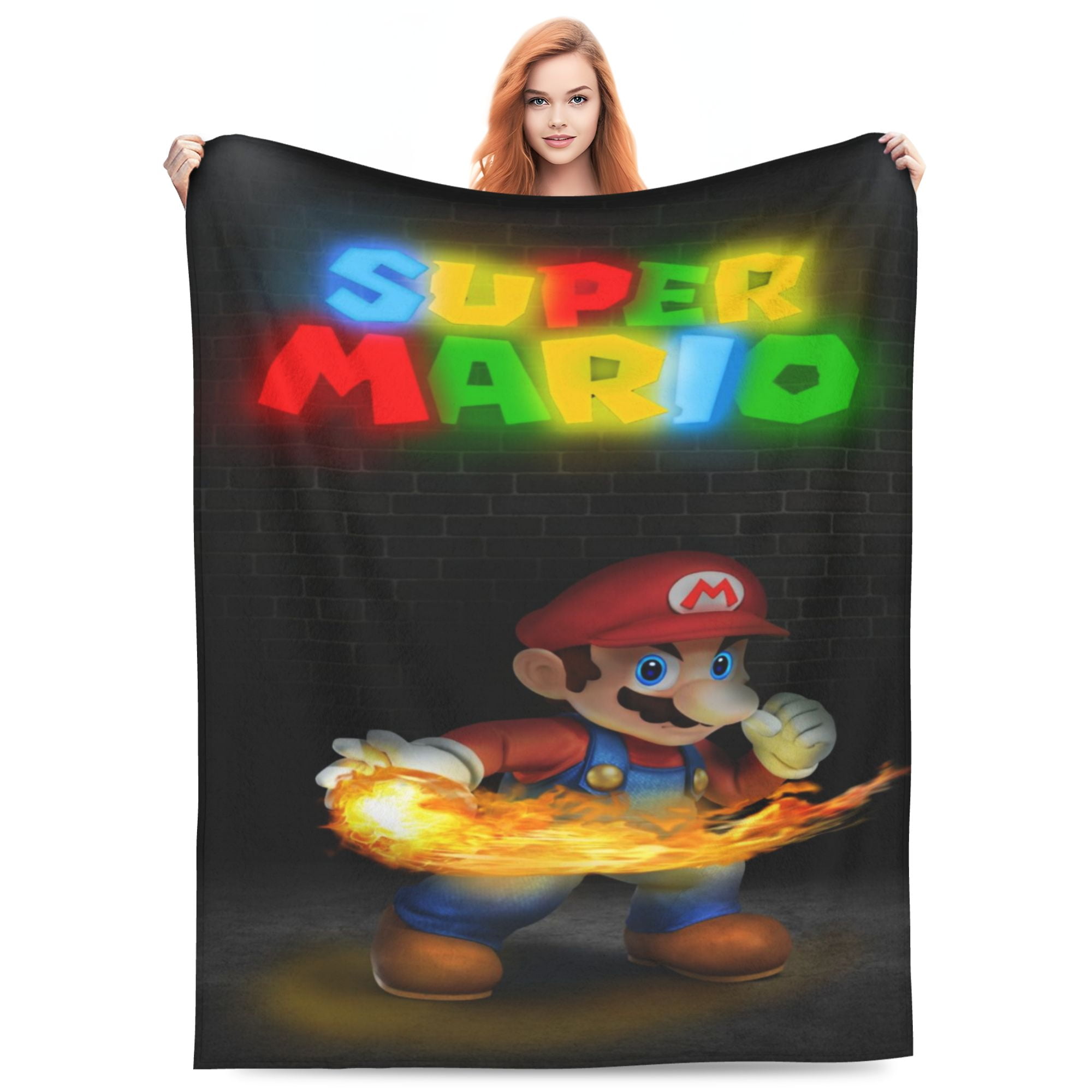 Super Mario Blanket Lightweight Throw Blanket Flannel Fleece Microfiber ...