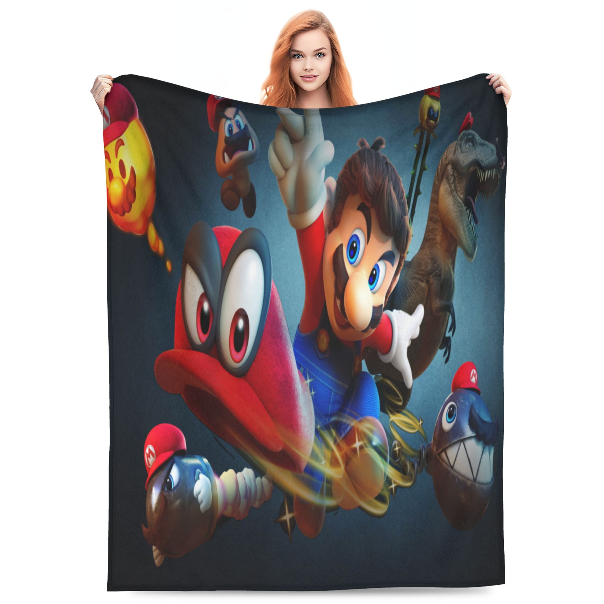 Super Mario Blanket Lightweight Throw Blanket Flannel Fleece Microfiber ...