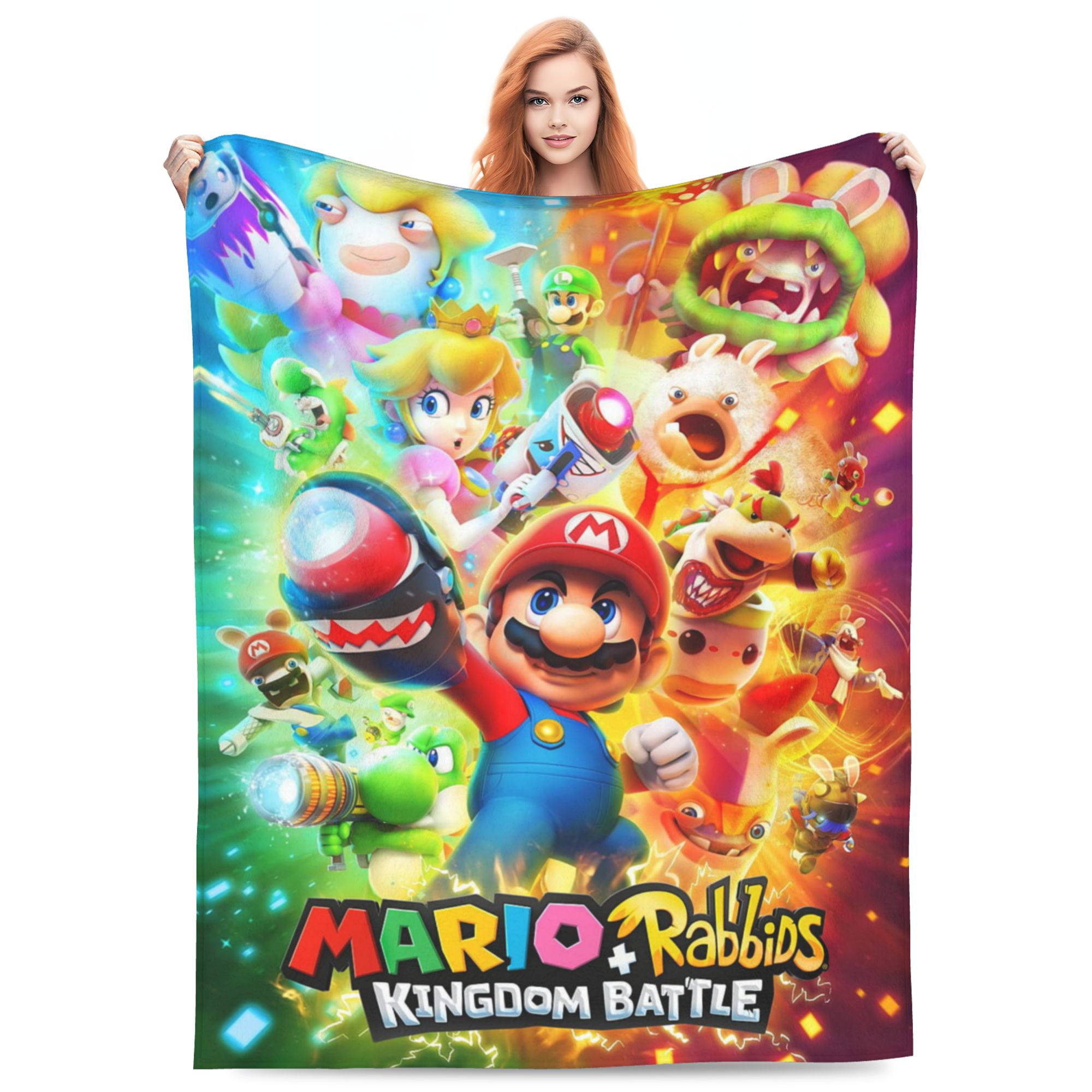 Super Mario Blanket Lightweight Throw Blanket Flannel Fleece Microfiber ...