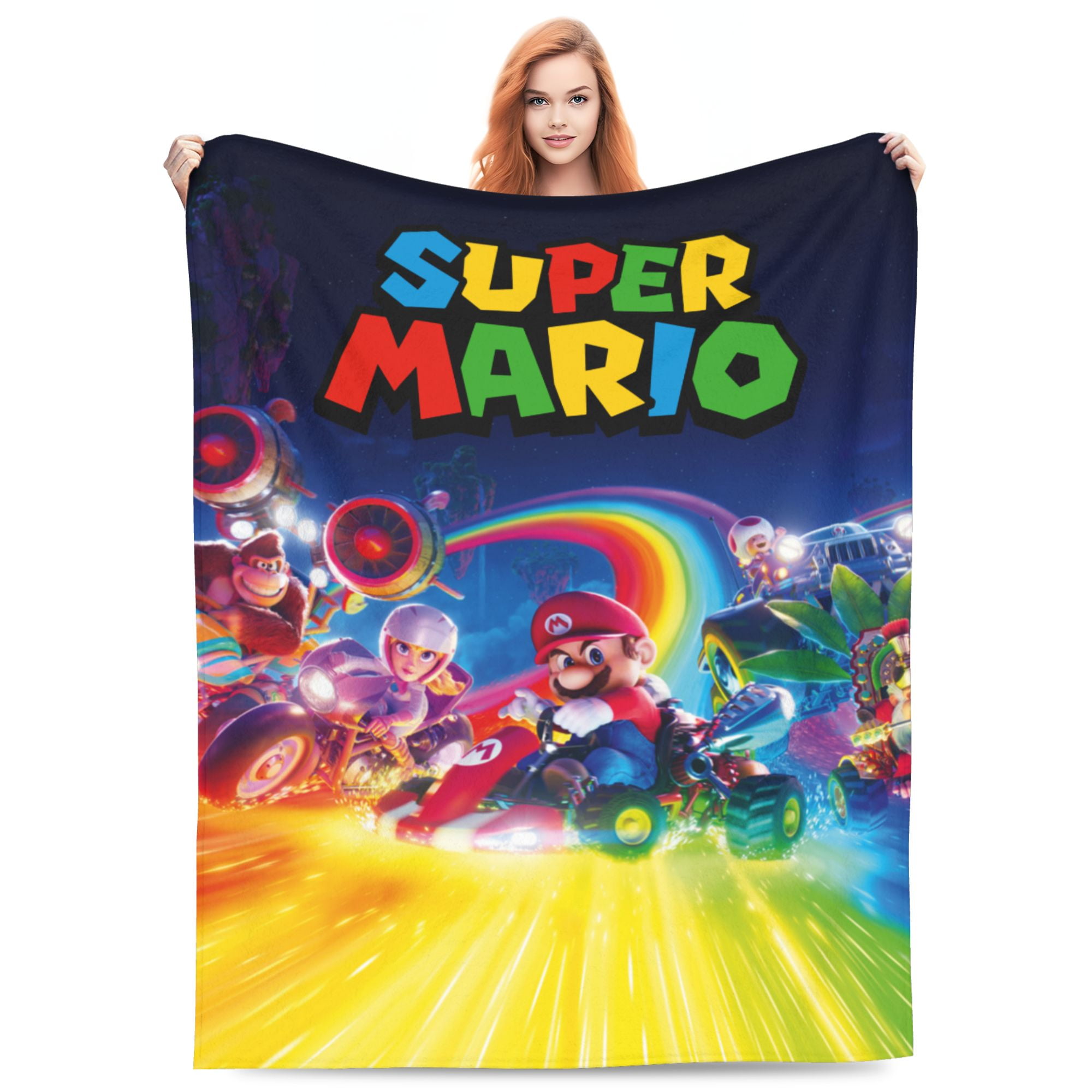 Super Mario Blanket Lightweight Throw Blanket Flannel Fleece Microfiber ...