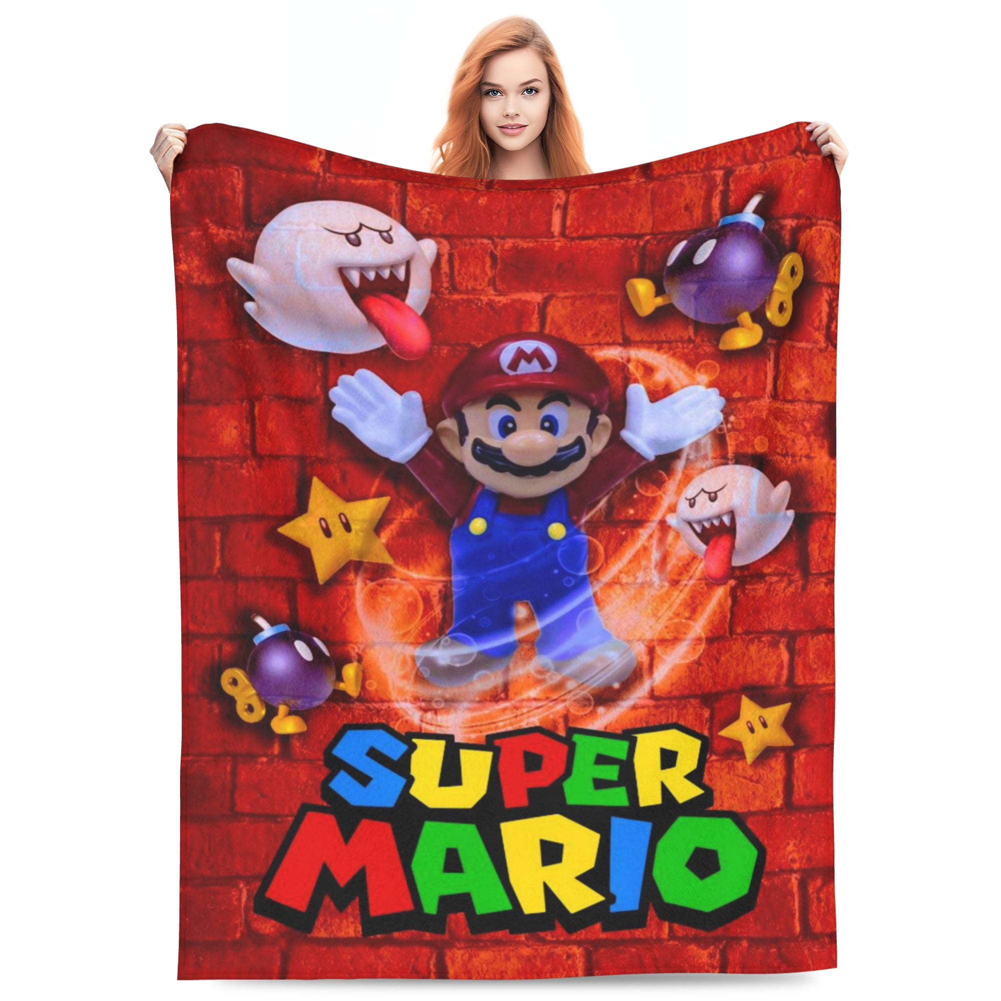Super Mario Blanket Lightweight Throw Blanket Flannel Fleece Microfiber ...