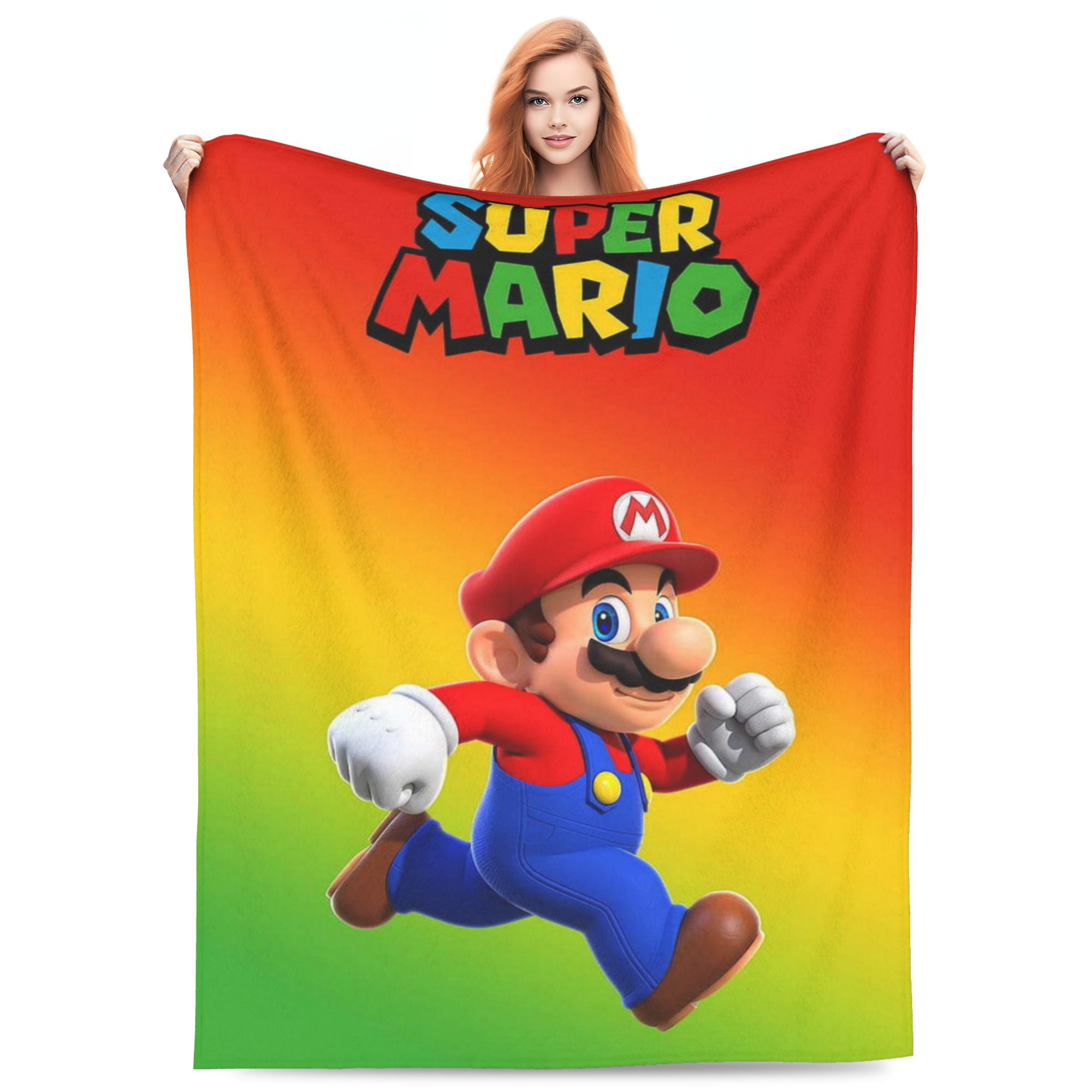 Super Mario Blanket Lightweight Throw Blanket Flannel Fleece Microfiber ...