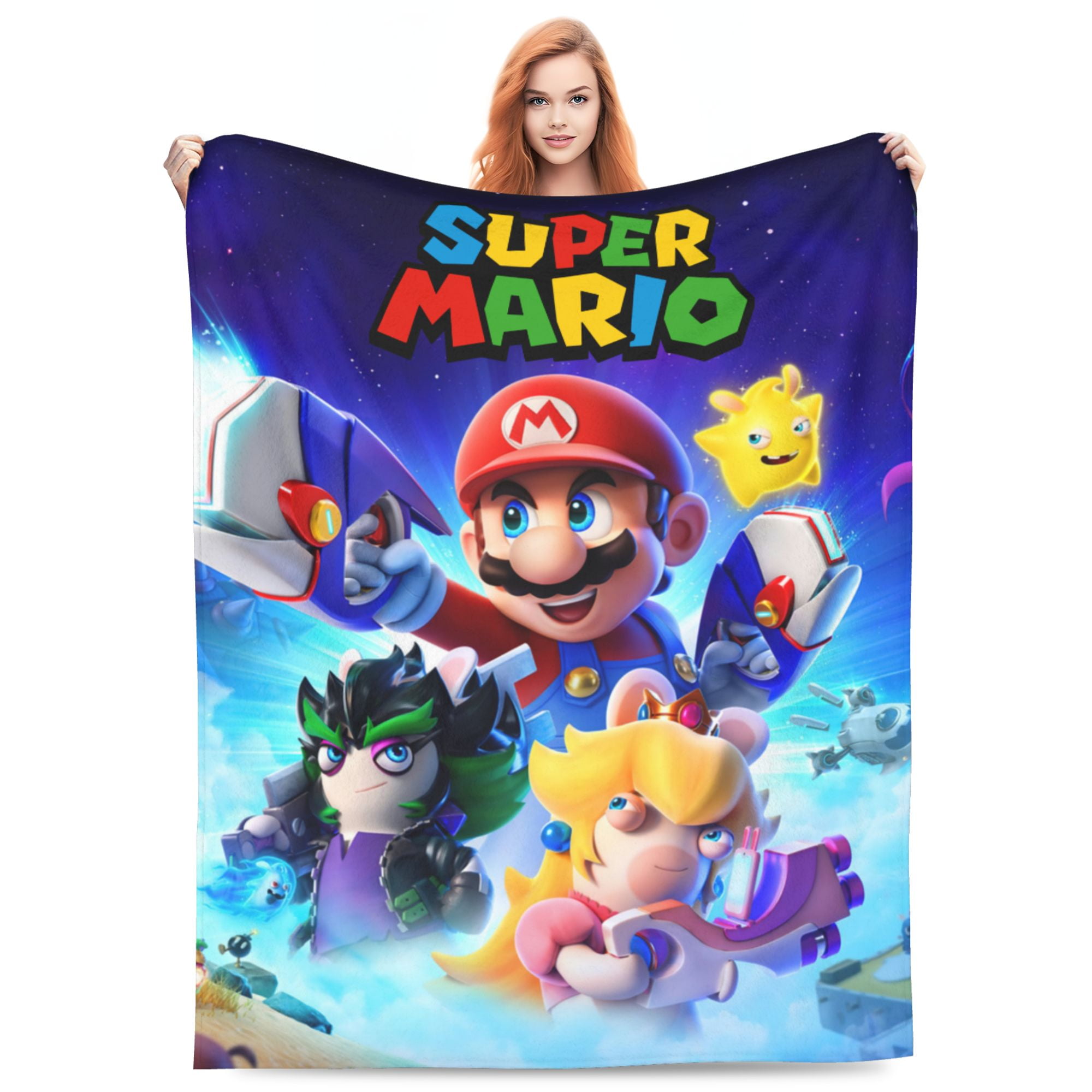 Super Mario Blanket Lightweight Throw Blanket Flannel Fleece Microfiber ...