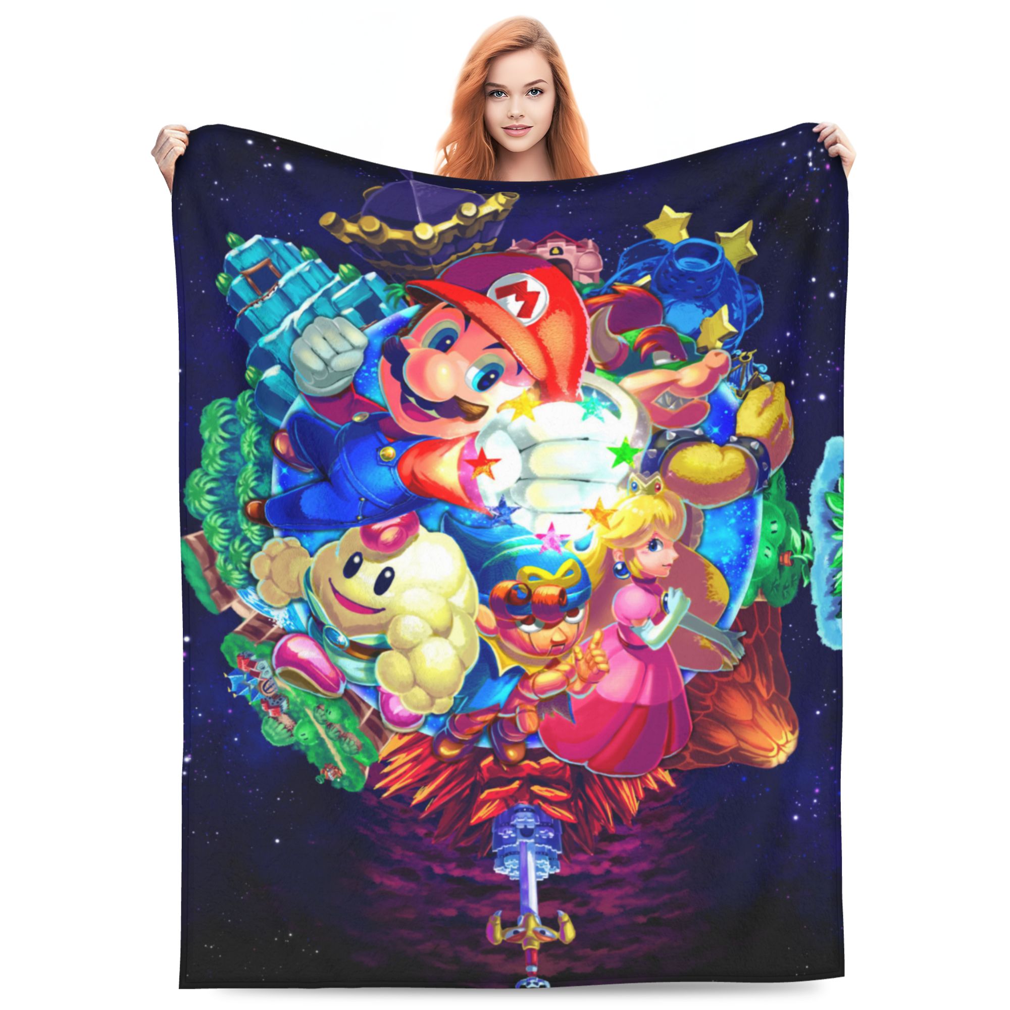 Super Mario Blanket Lightweight Throw Blanket Flannel Fleece Microfiber ...