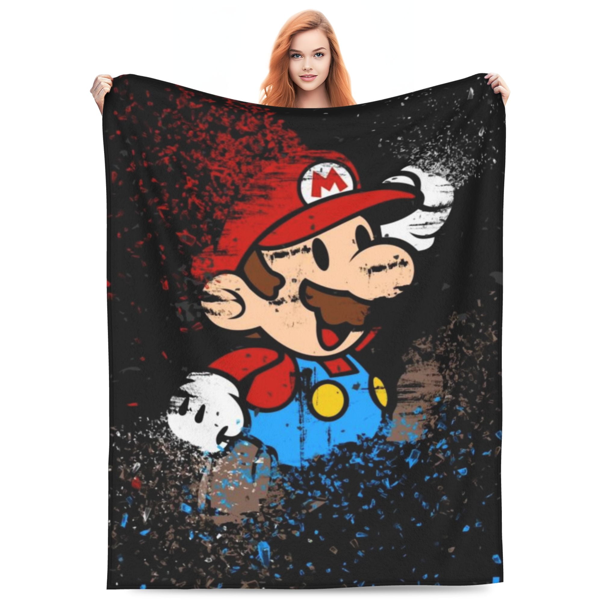 Super Mario Blanket Lightweight Throw Blanket Flannel Fleece Microfiber ...