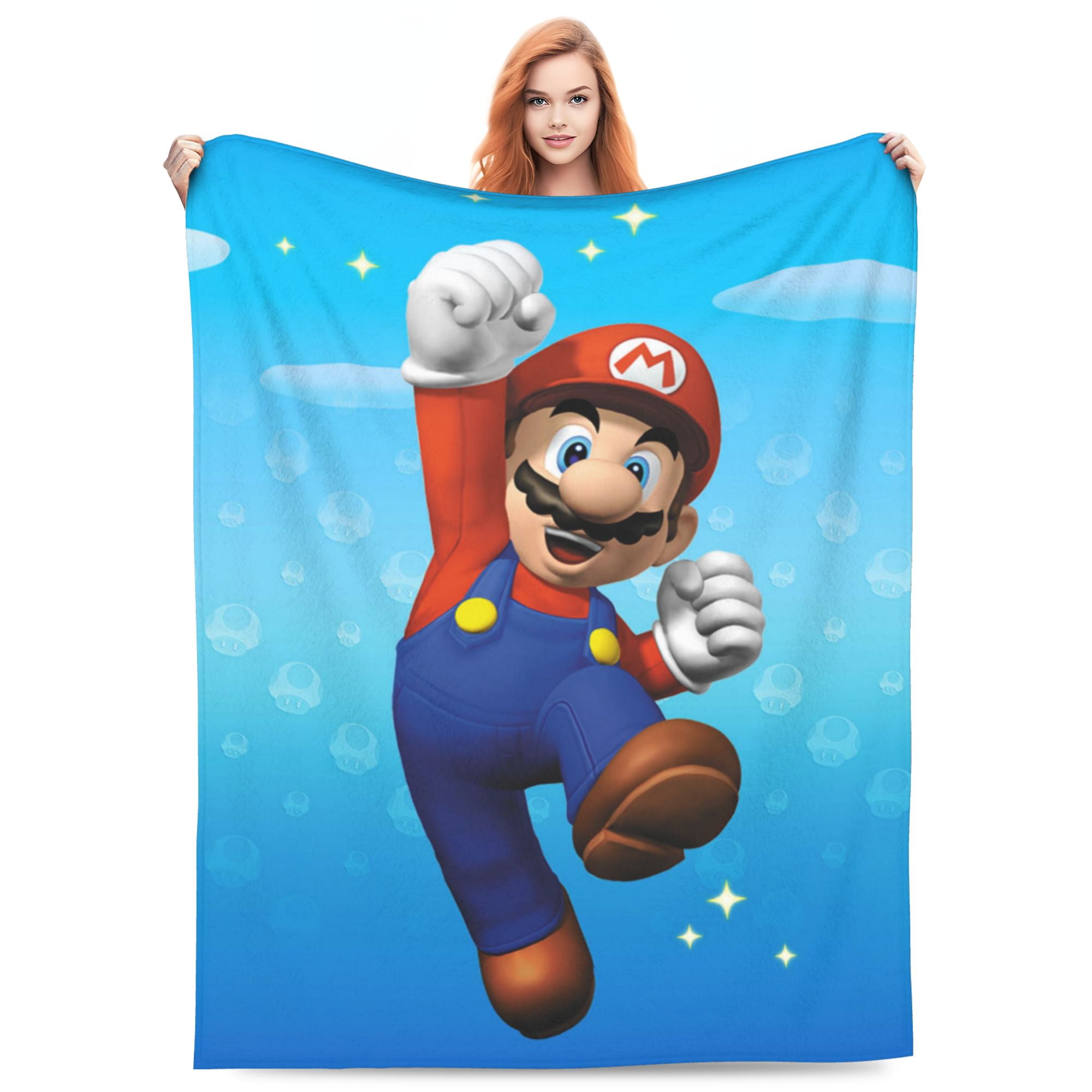 Super Mario Blanket Lightweight Throw Blanket Flannel Fleece Microfiber ...