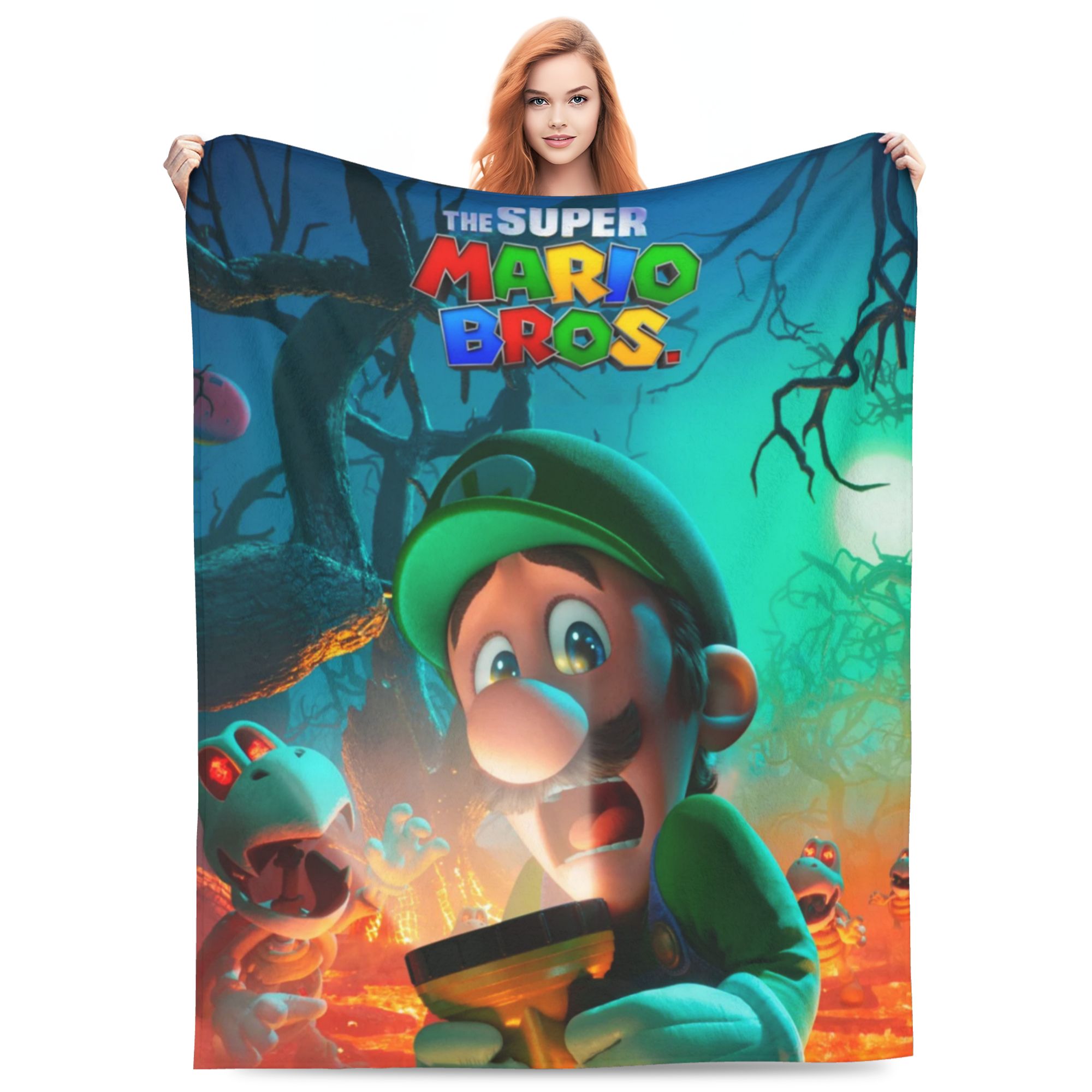 Super Mario Blanket Lightweight Throw Blanket Flannel Fleece Microfiber ...
